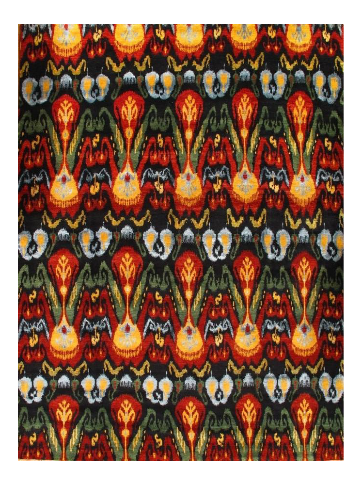 Pasargad NY Modern Ikat Design Rug - 8'10" X 11'10" | Chairish