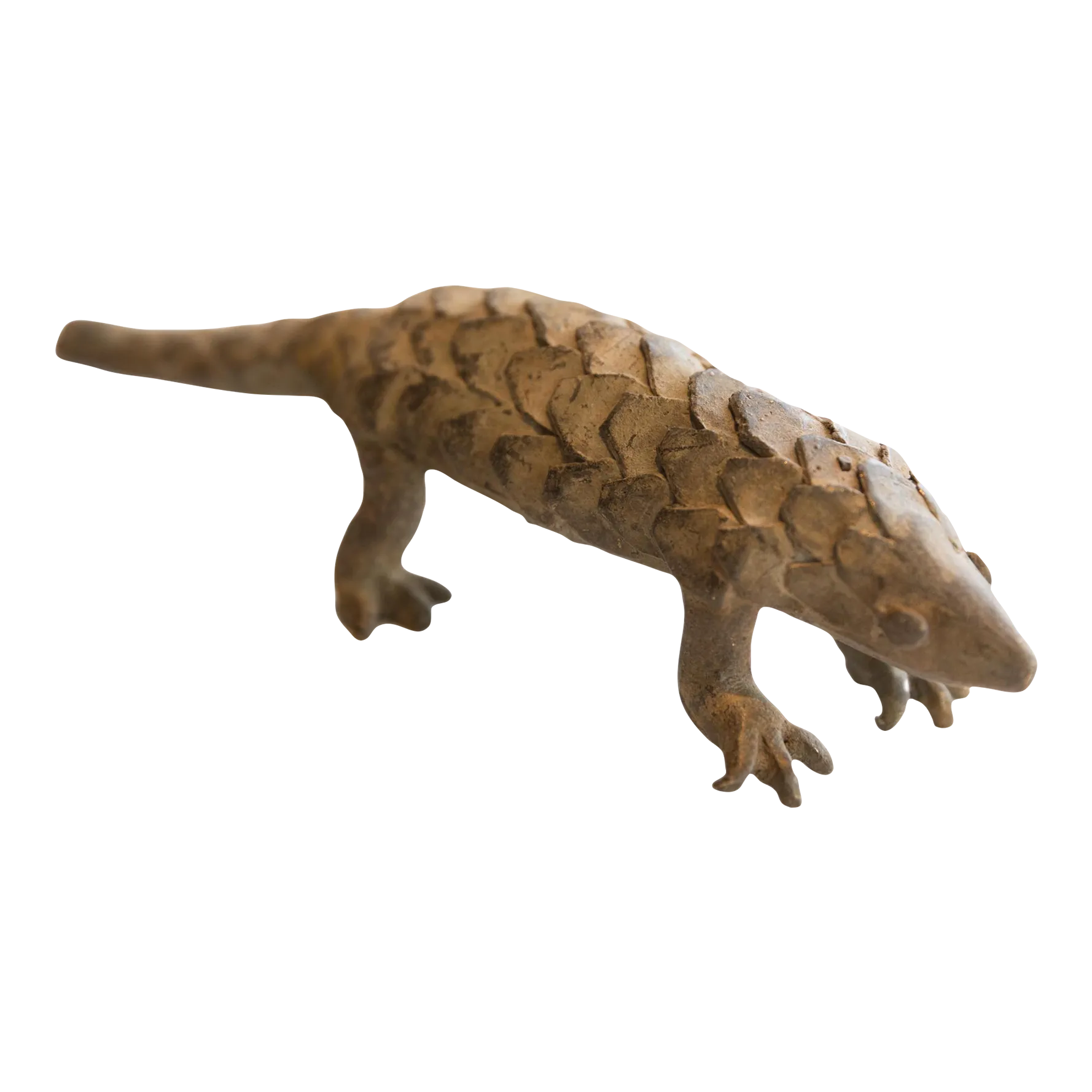 Vintage African Pangolin Sculpture | Chairish