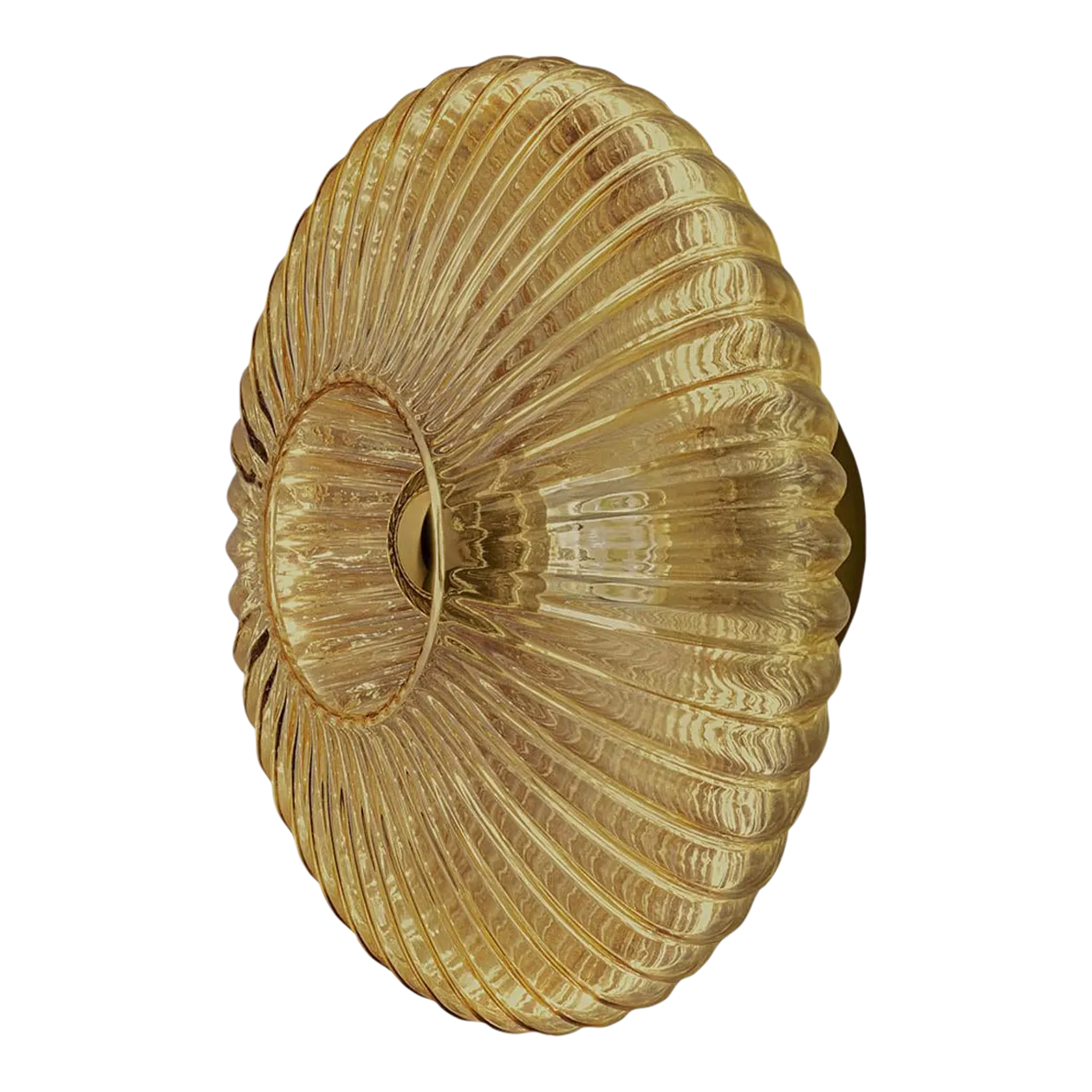 Glass Effect Wall Light With Mirrored Gold | Chairish