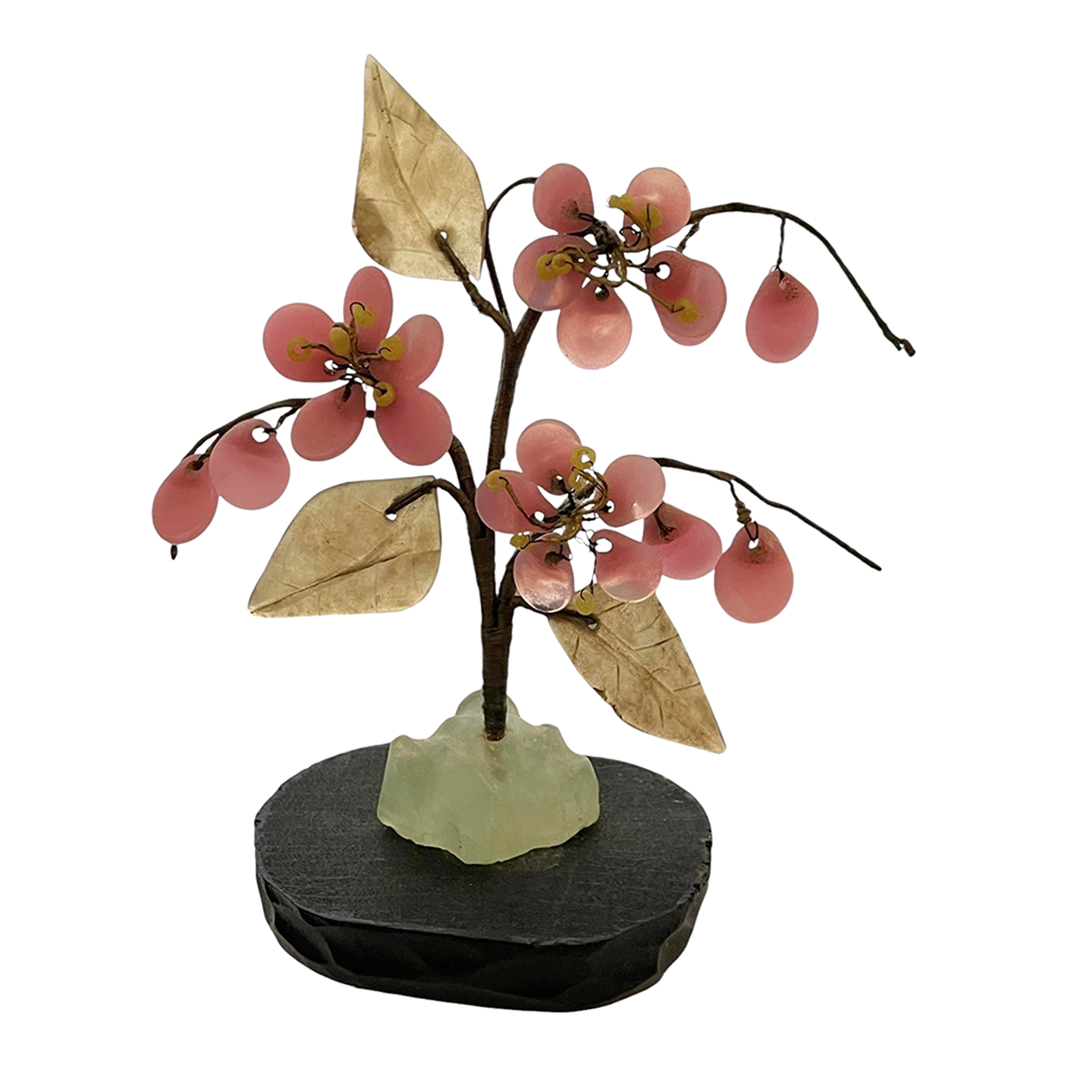 1920s Miniature Pink Chinese Jade Tree | Chairish