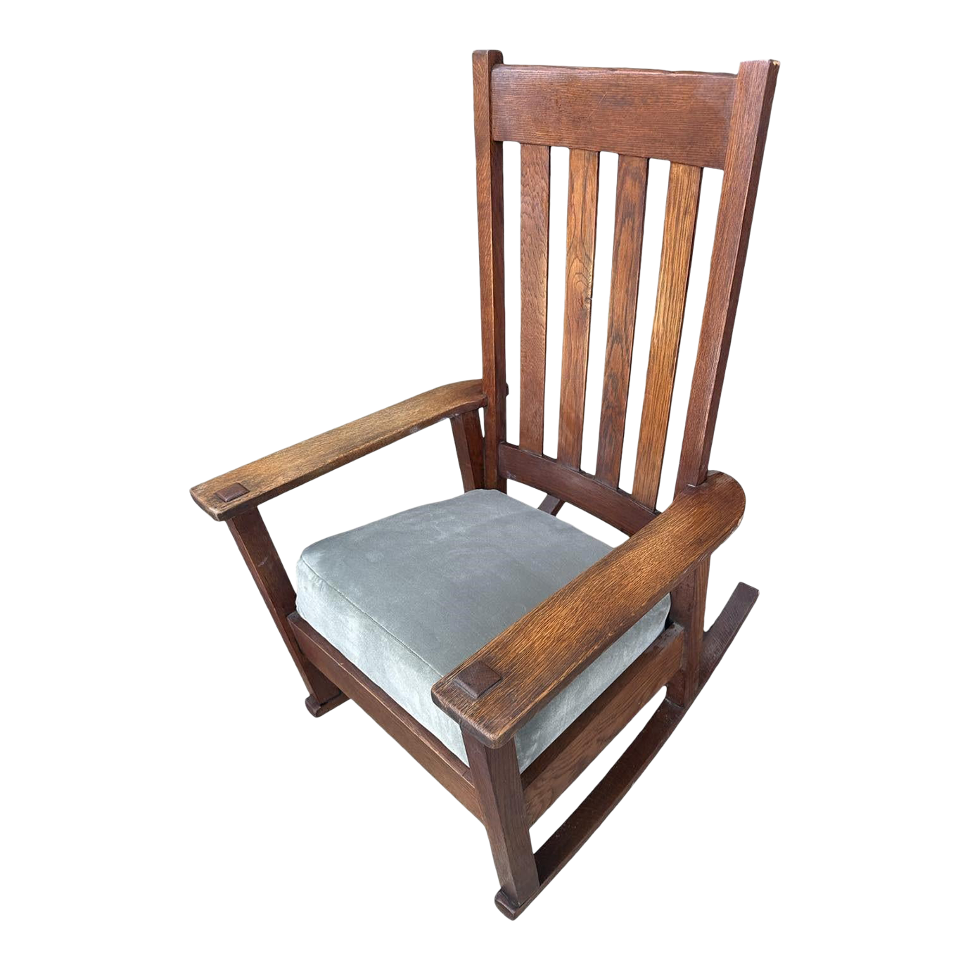 Antique Stickley Brothers Grand Rapids Mission Oak Rocking Chair With ...