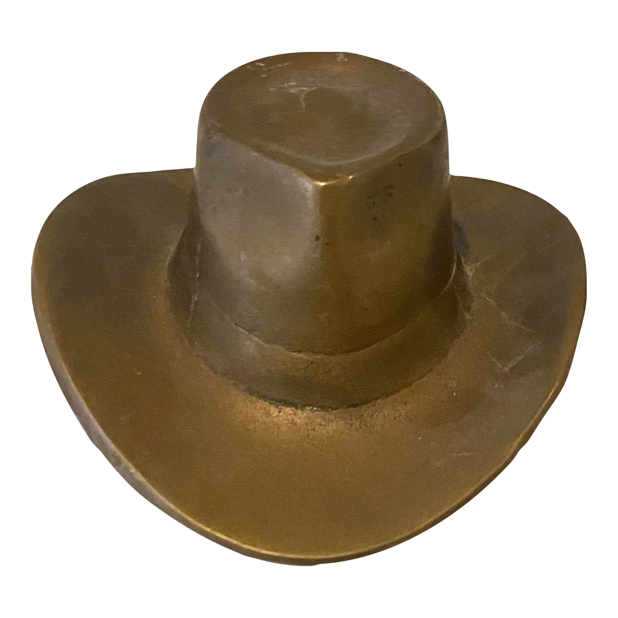 Vintage Brass Cowboy Hat | Chairish