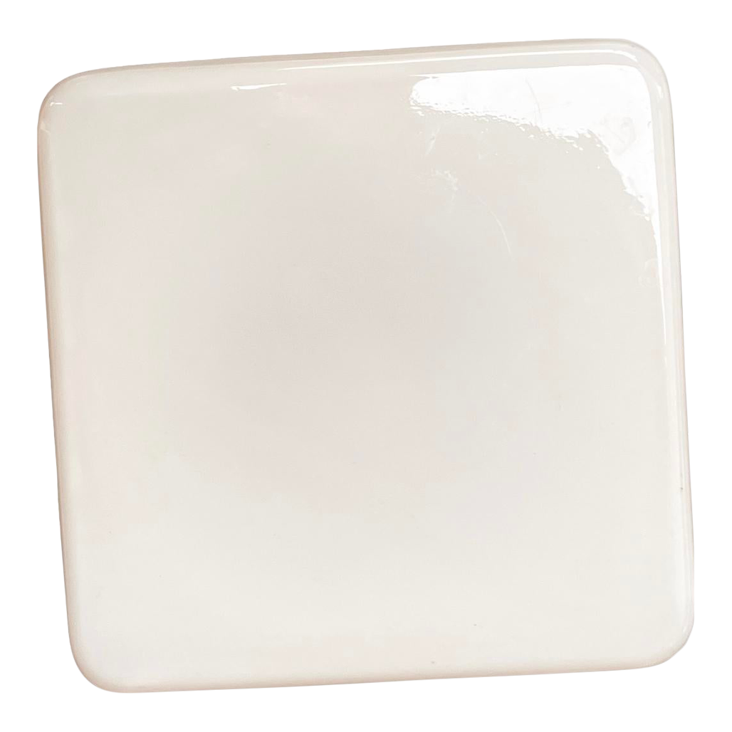 Small, White, Square Glass Ceiling Lamp, Rzb Bamberg, Germany, 1970s ...