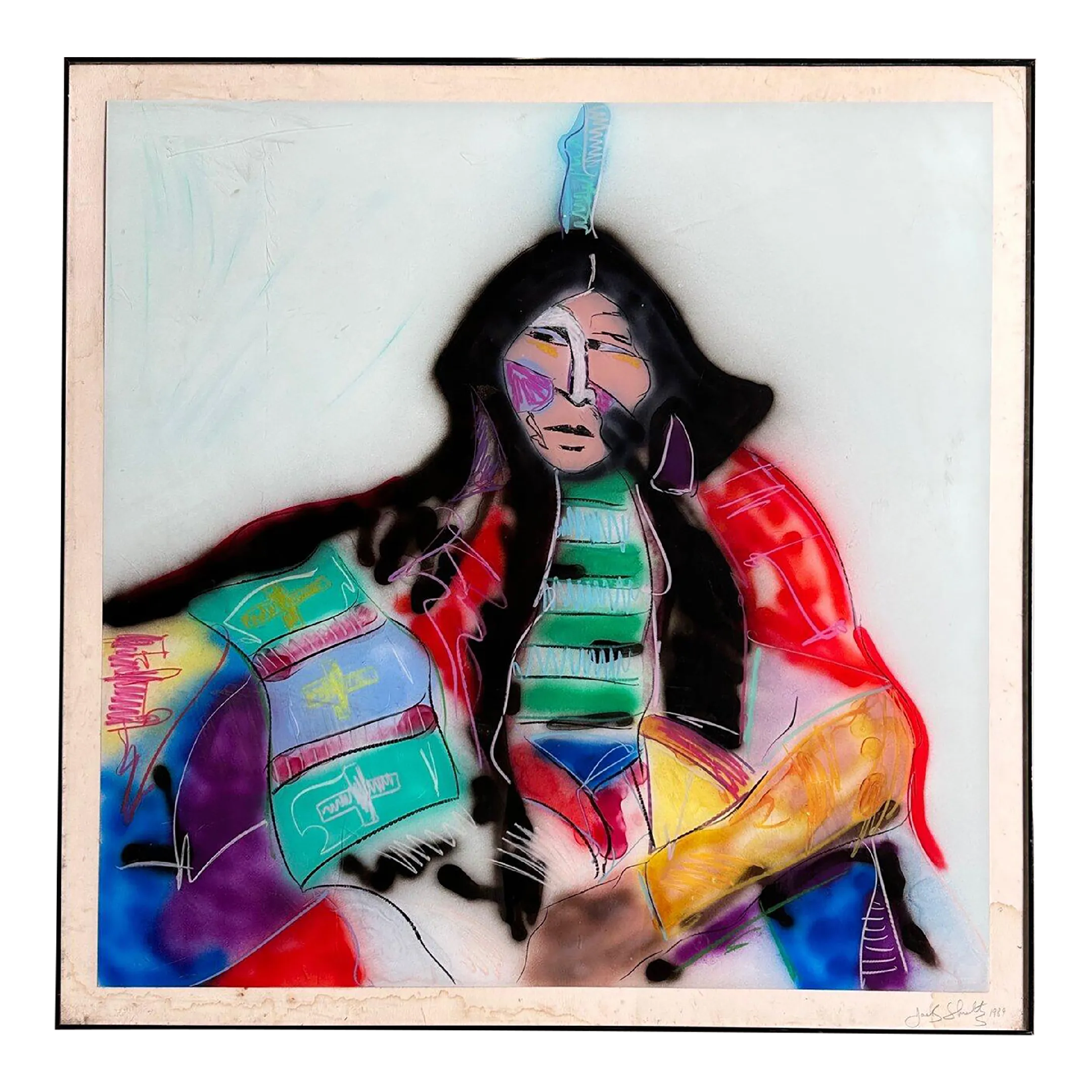 1989 Signed Lithograph by Jack Shultz | Chairish