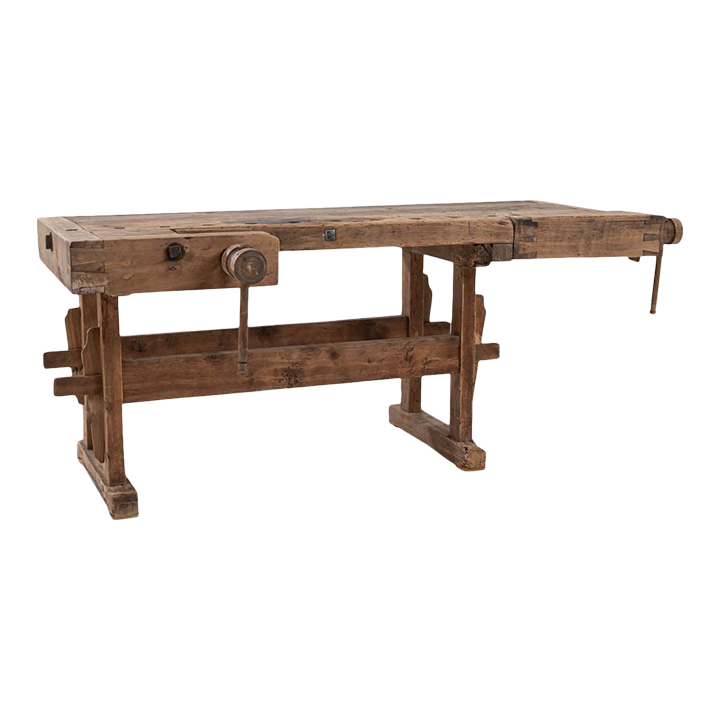Vintage Central European Carpenter’s Bench | Chairish