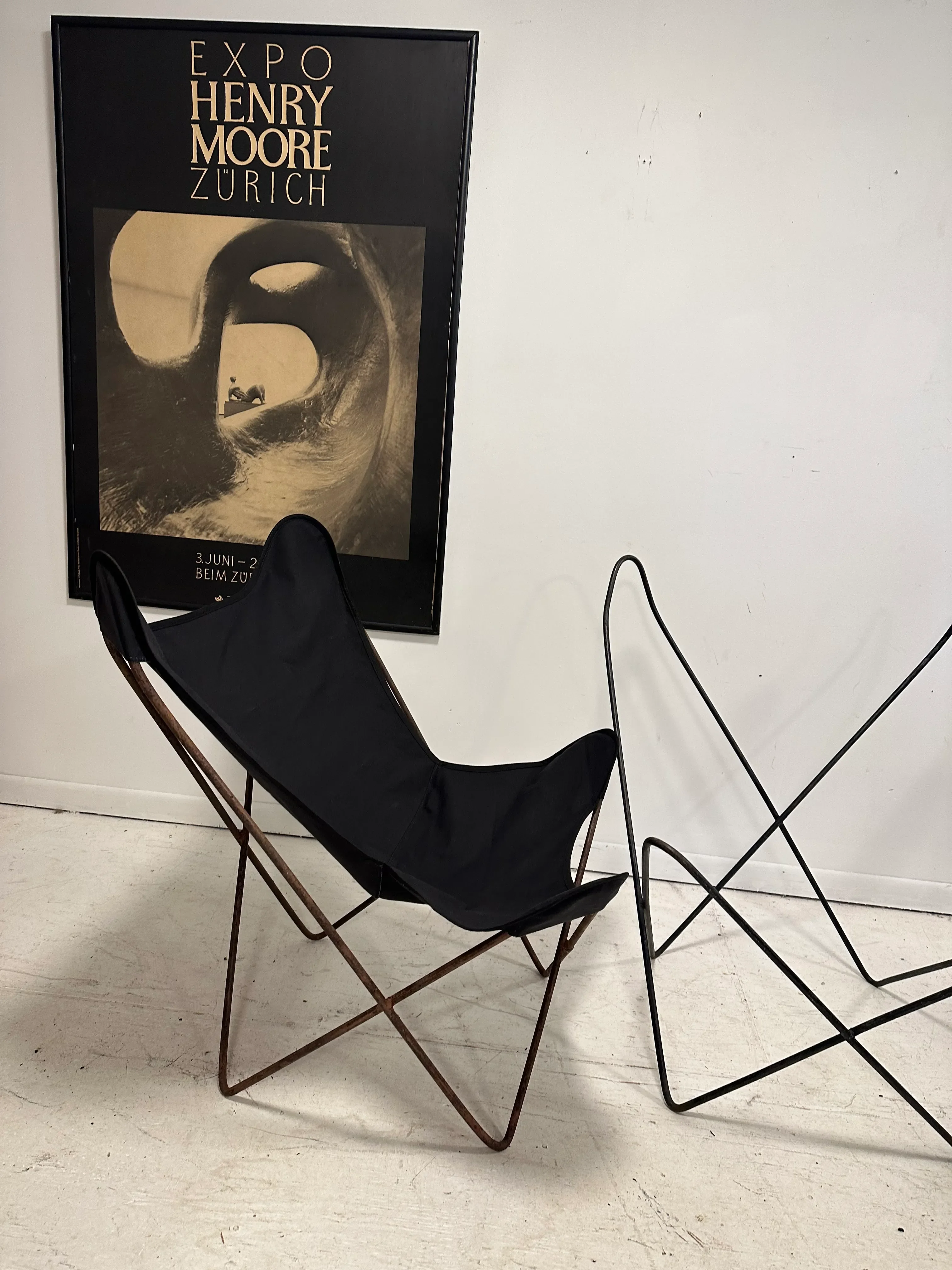 Bkf Hardoy Butterfly Chairs for Knoll in Black