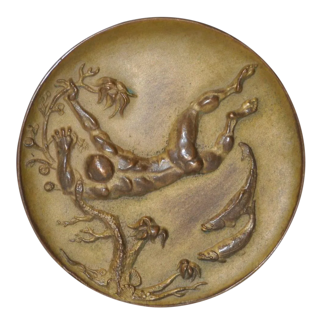 Frank Eliscu Bronze Seascape c.1964 | Chairish