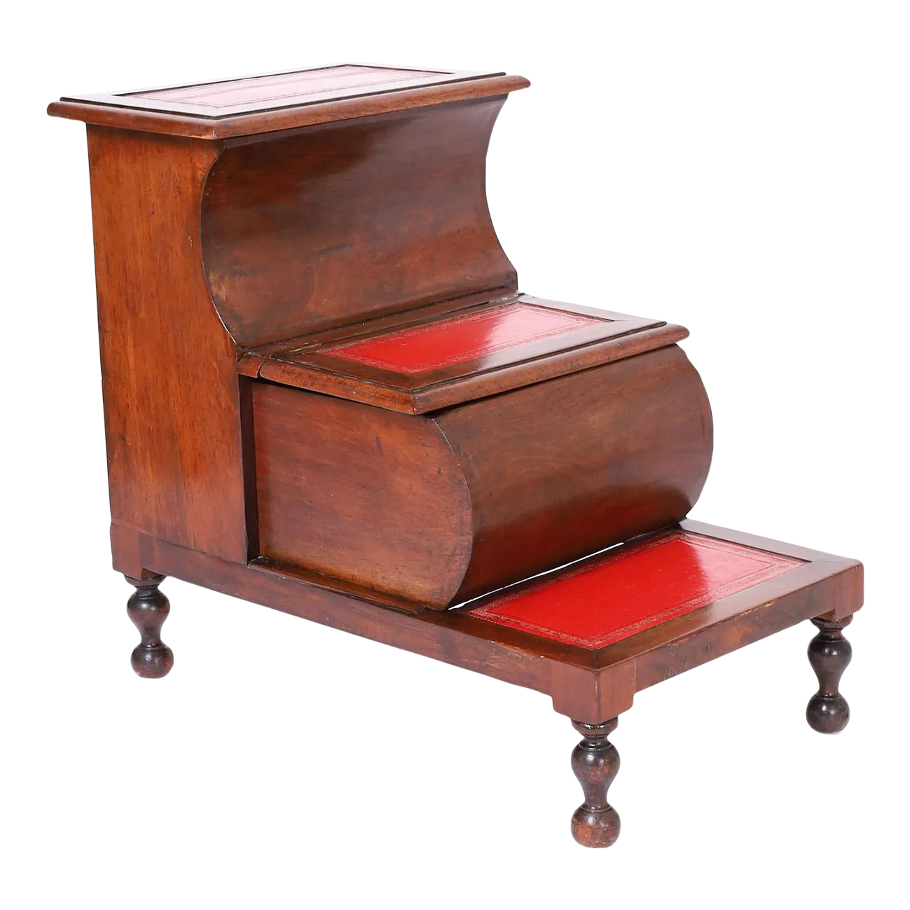 Antique English Library Steps | Chairish