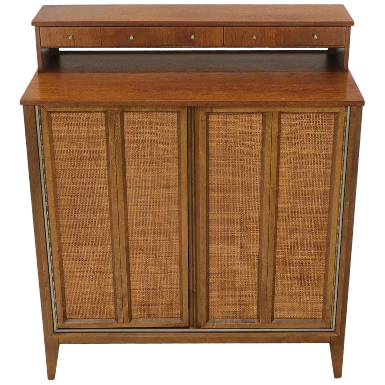 Mid-Century Modern High Chest Dresser With Separate Jewelry Compartment ...