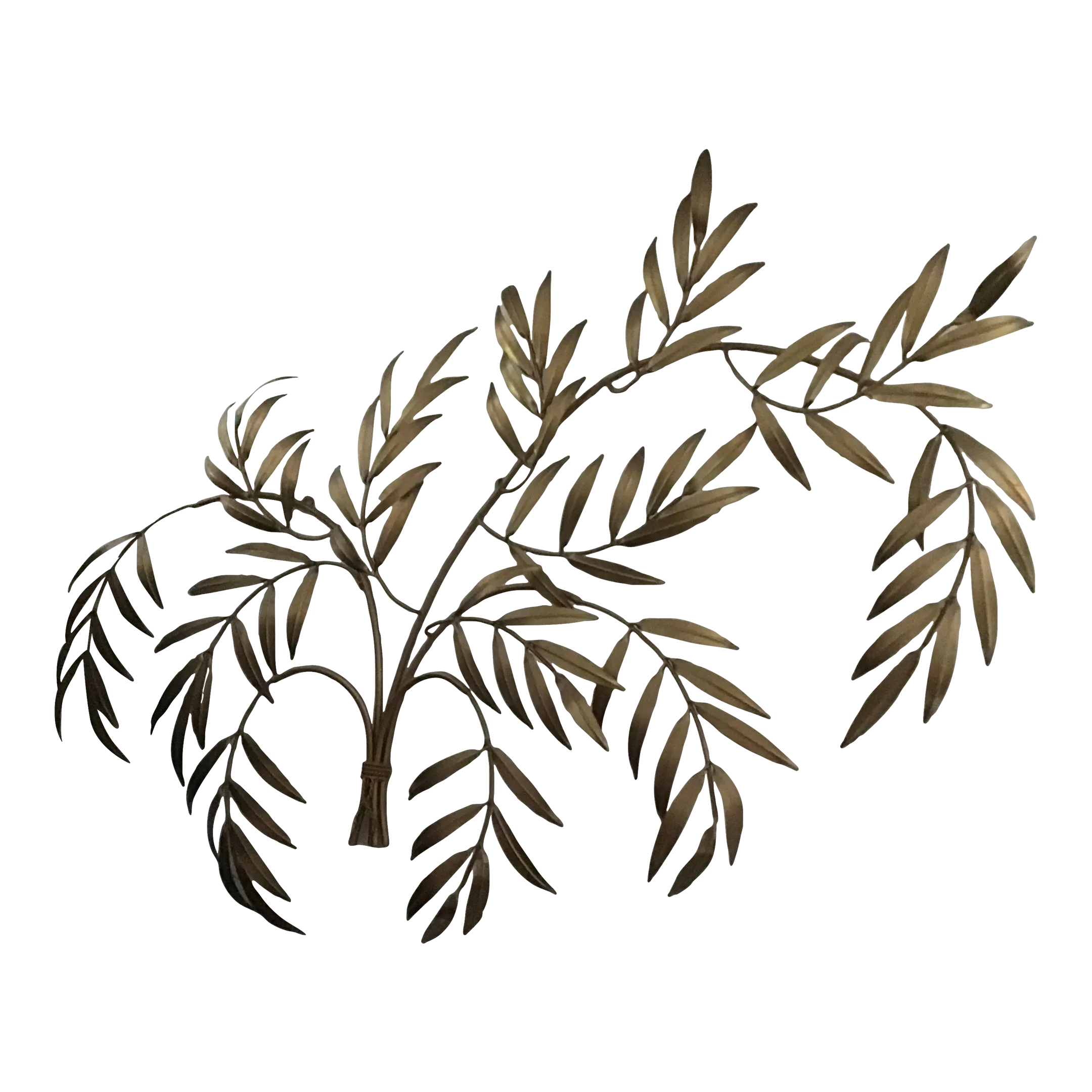 Mid-Century Leaf Tree Italy Wall Sculpture | Chairish