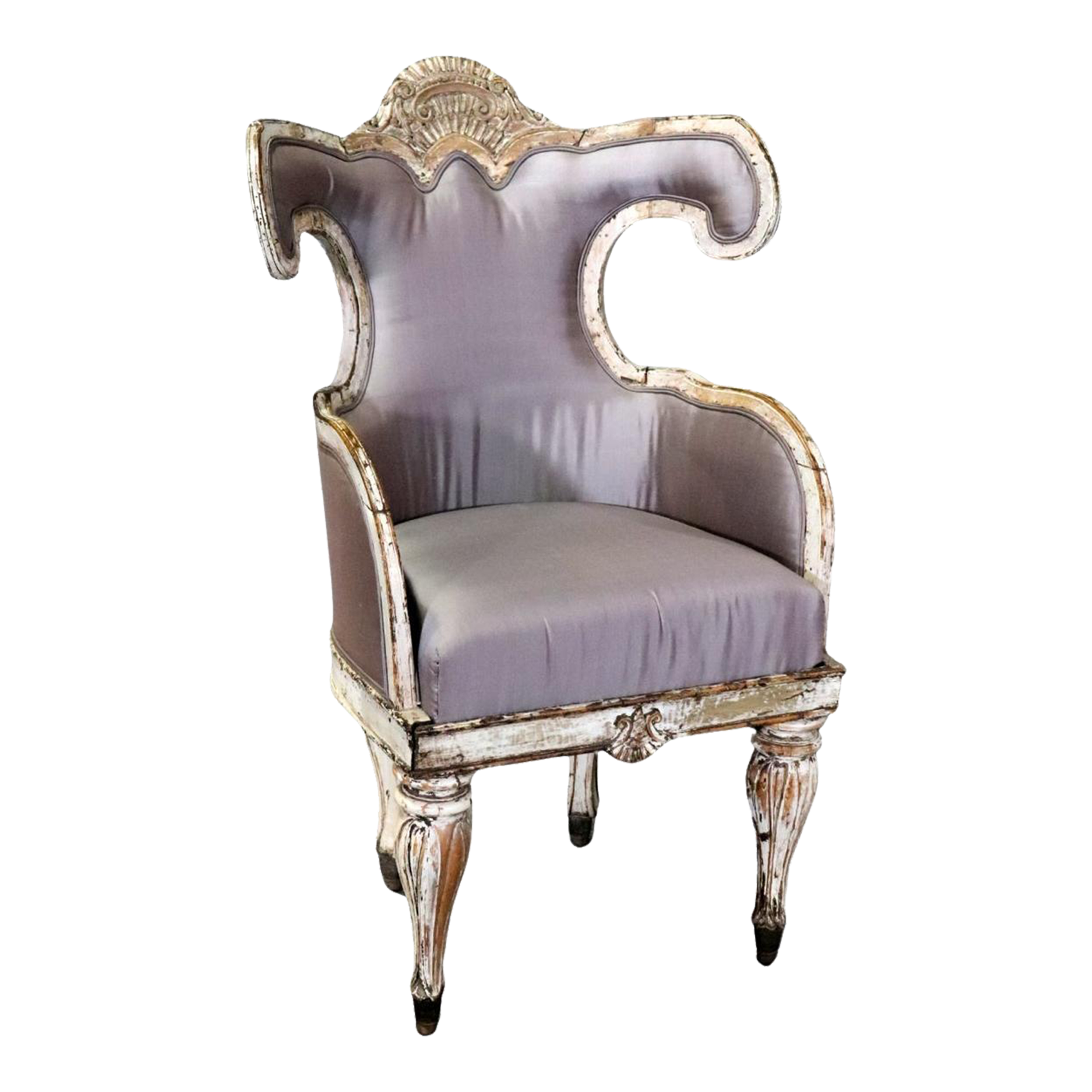Rare Period 1740-60s era Swedish Gustavian Baroque Bergere Chair | Chairish