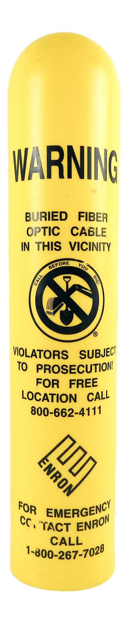 Enron Nos Buried Cable Warning Sign Cover | Chairish