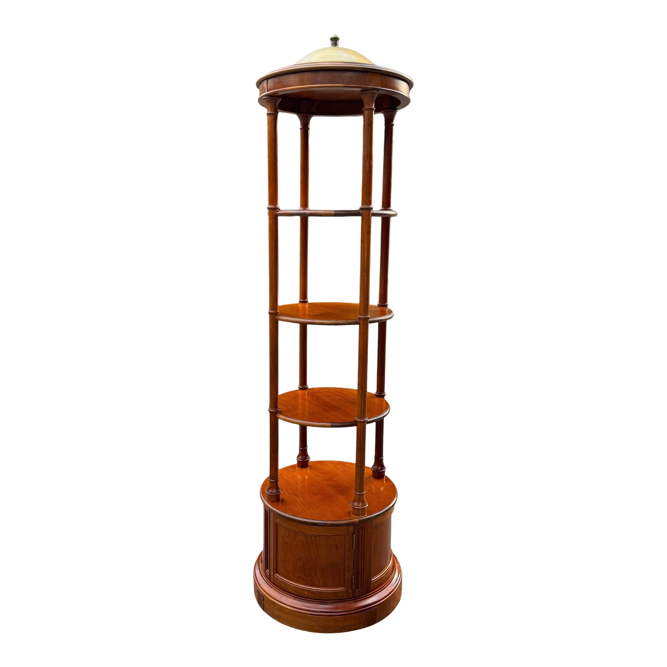 Mid-20th Century Edwardian Style, Revolving Shelving Unit With Dome Top ...