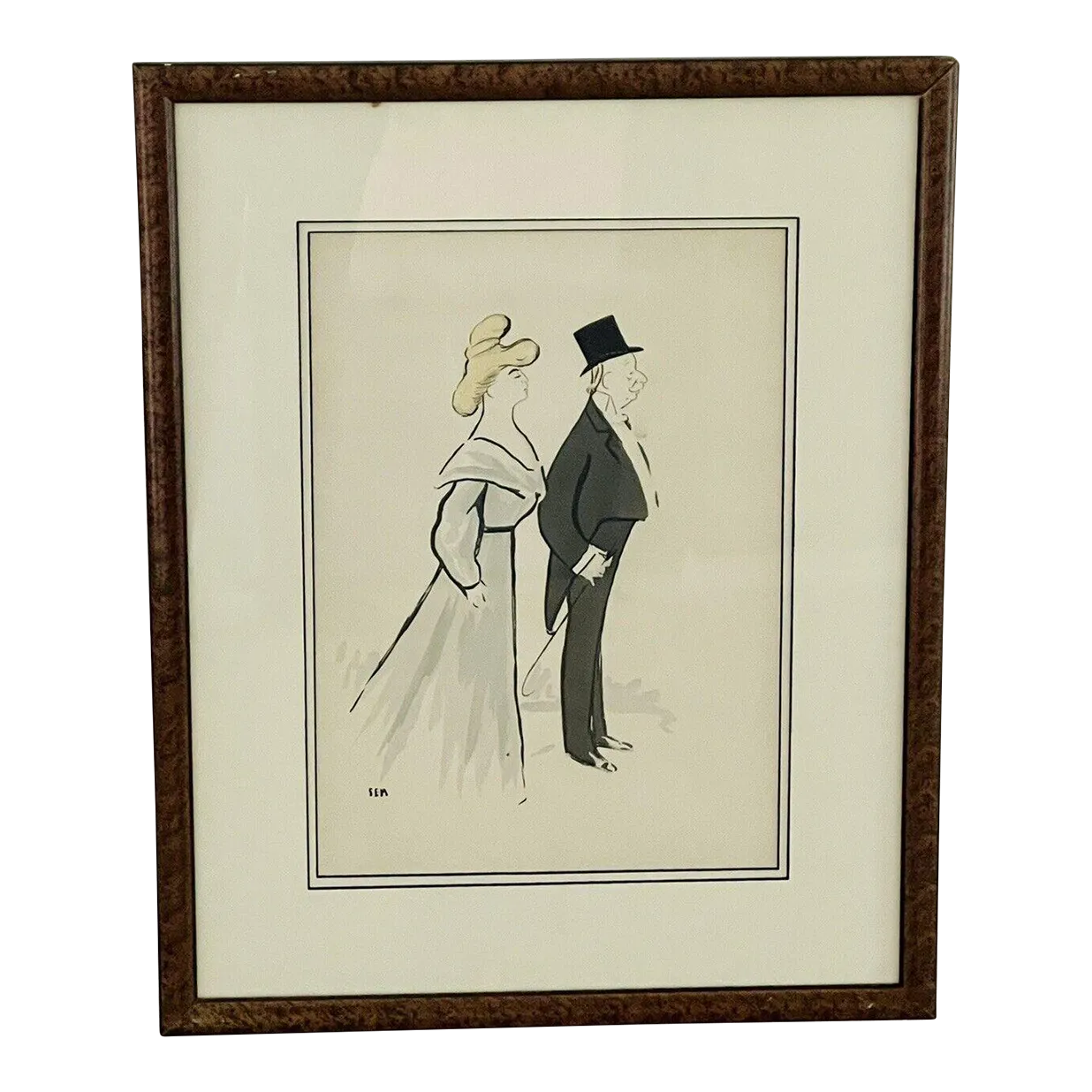 Sem Georges Goursat (1863-1934) Belle Epoch French Pochoir Lithograph ...