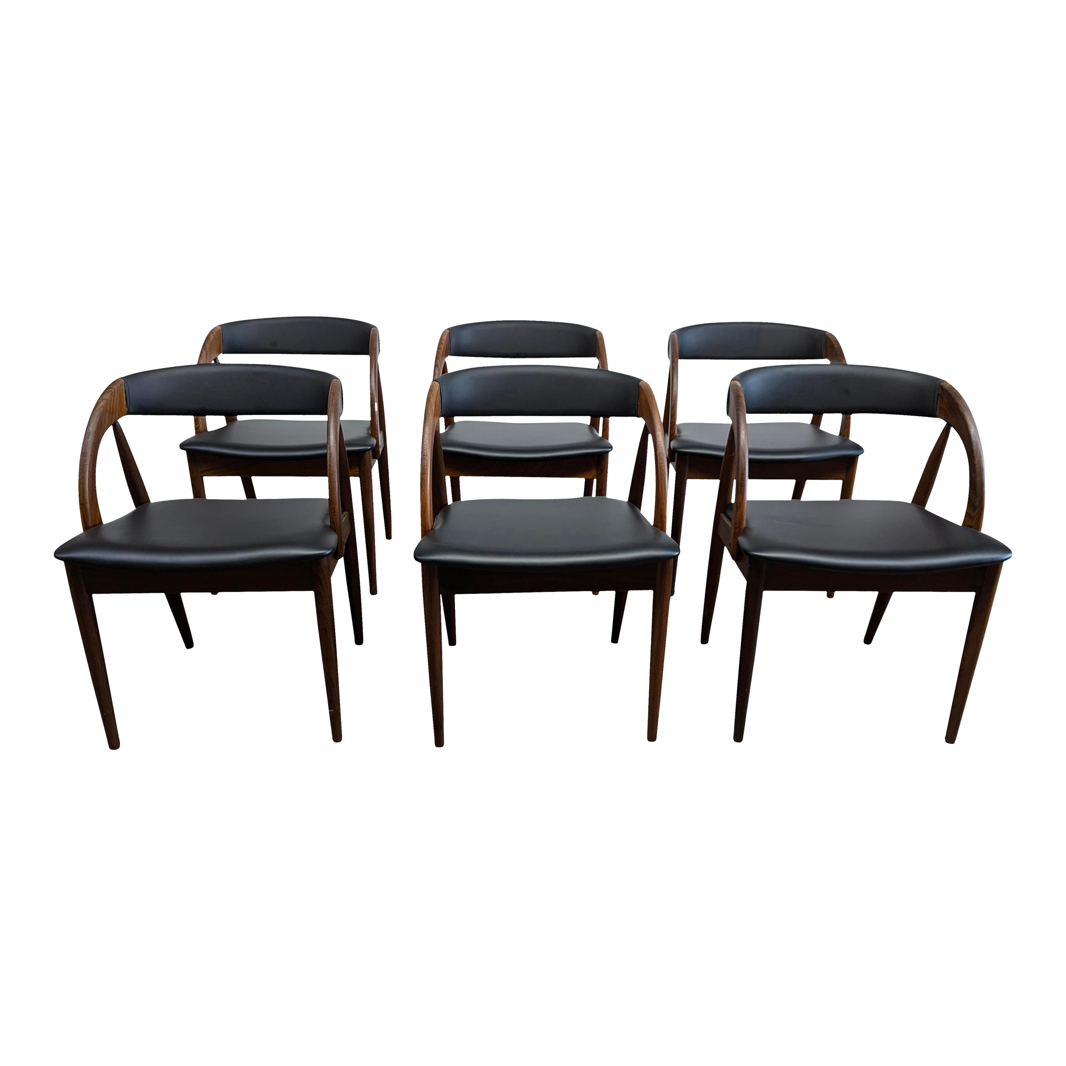 1950s Teak Dining Chairs / Orte Mobel Fabrik - Set of 6 | Chairish