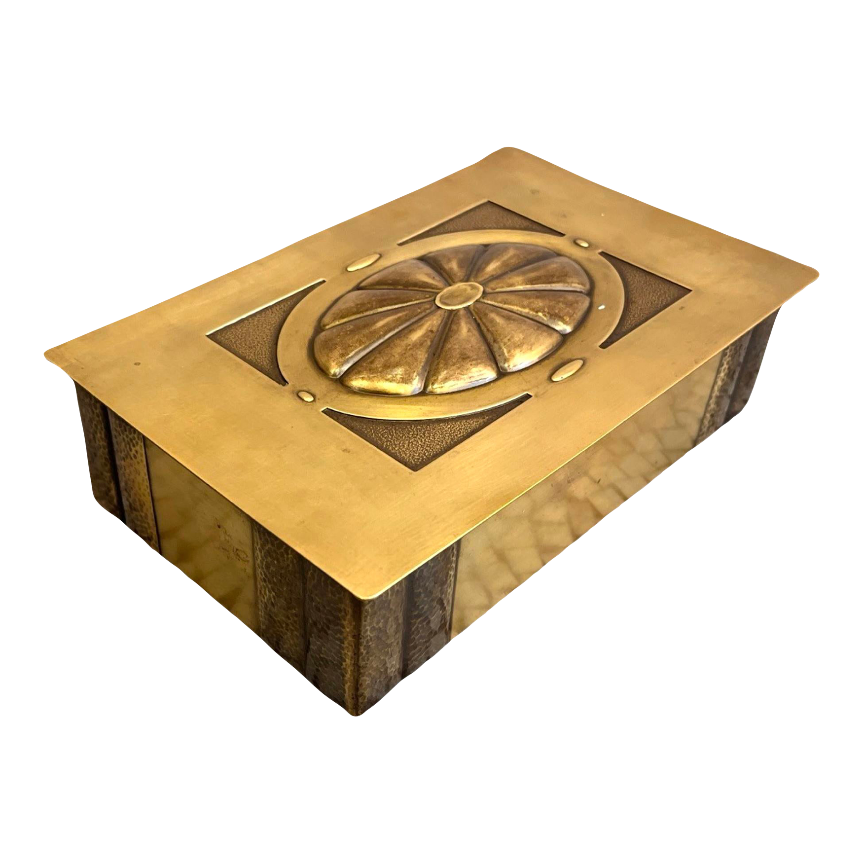 Art Deco Brass Wmf Cigar Box, Germany, 1920s. | Chairish