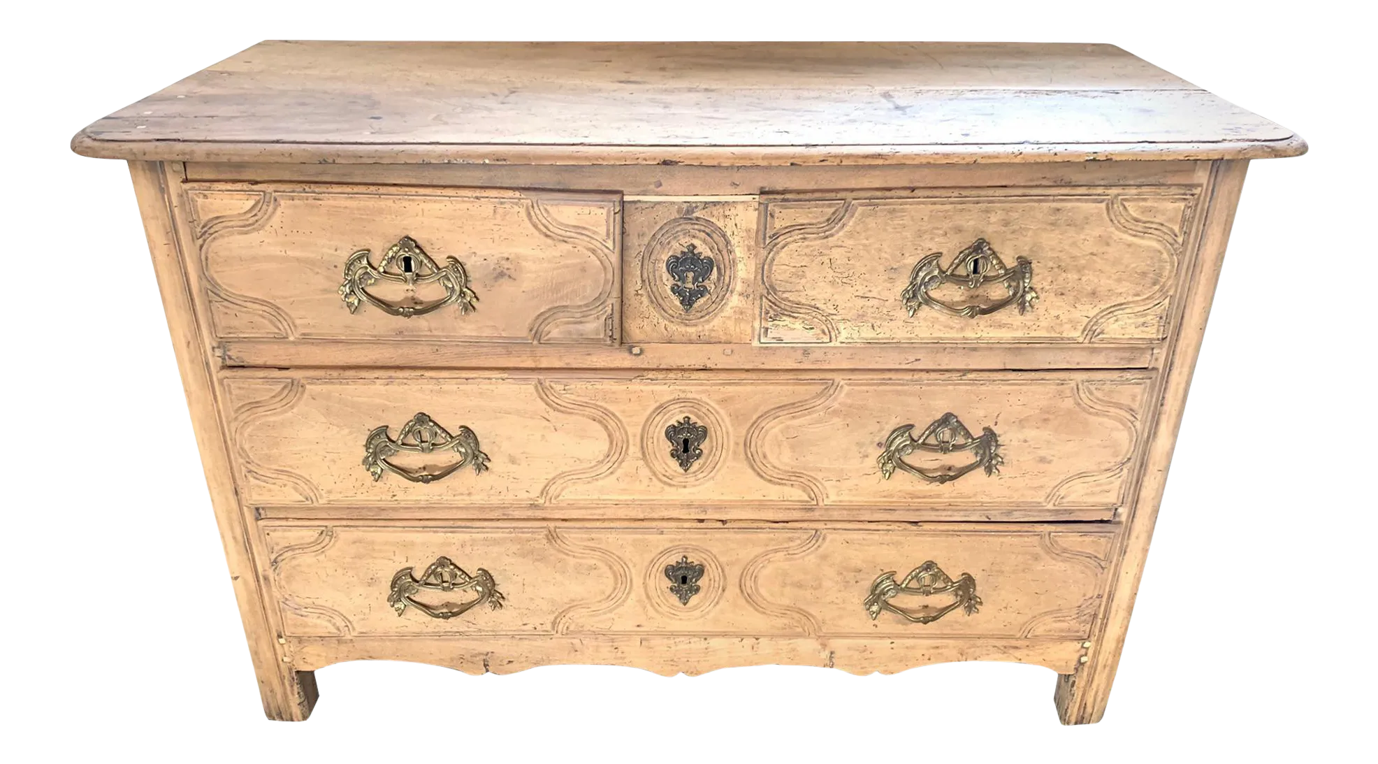 18th Century French Bleached Walnut Commode | Chairish