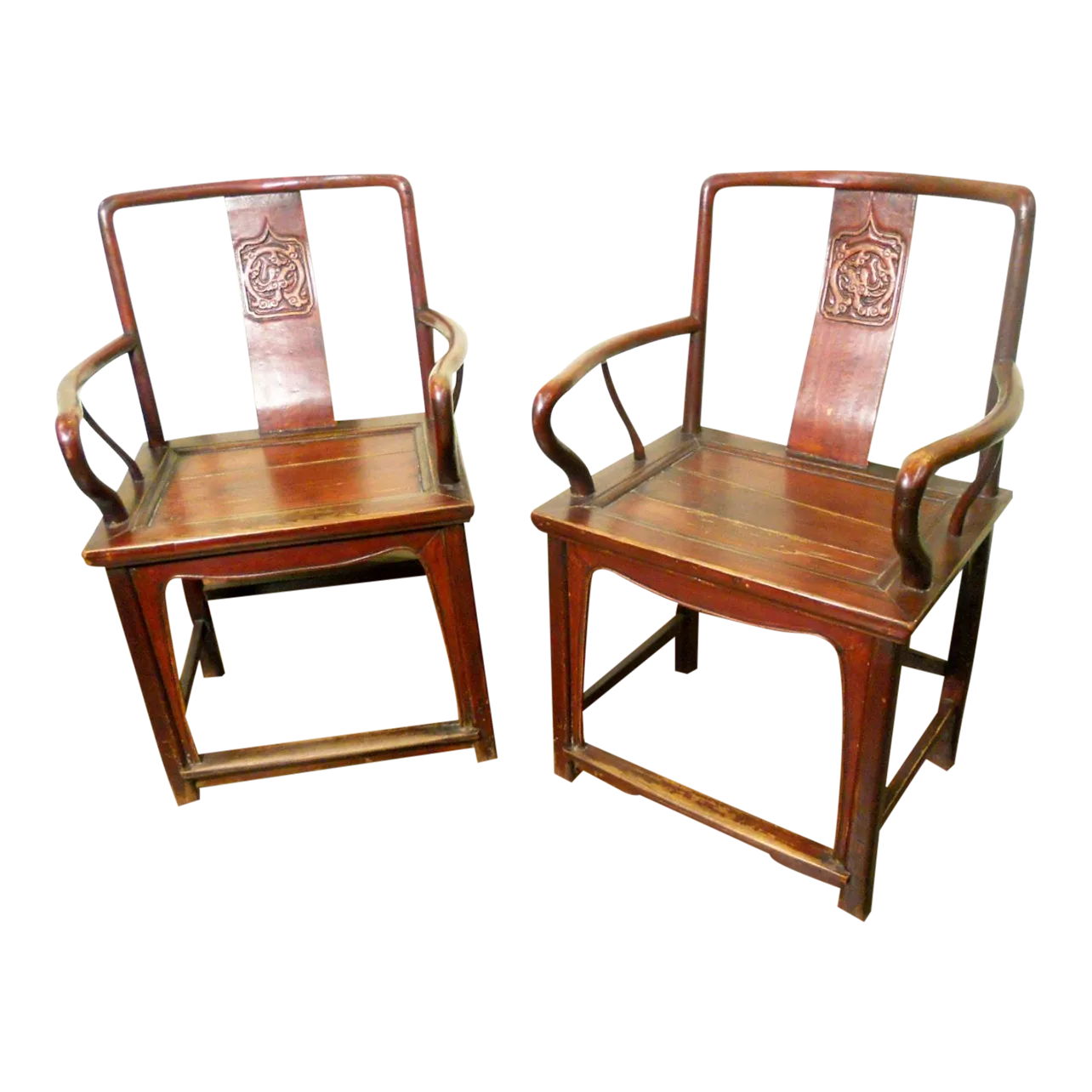 Antique Chinese Ming Arm Chairs, One Circa Early of 19th Century - A ...