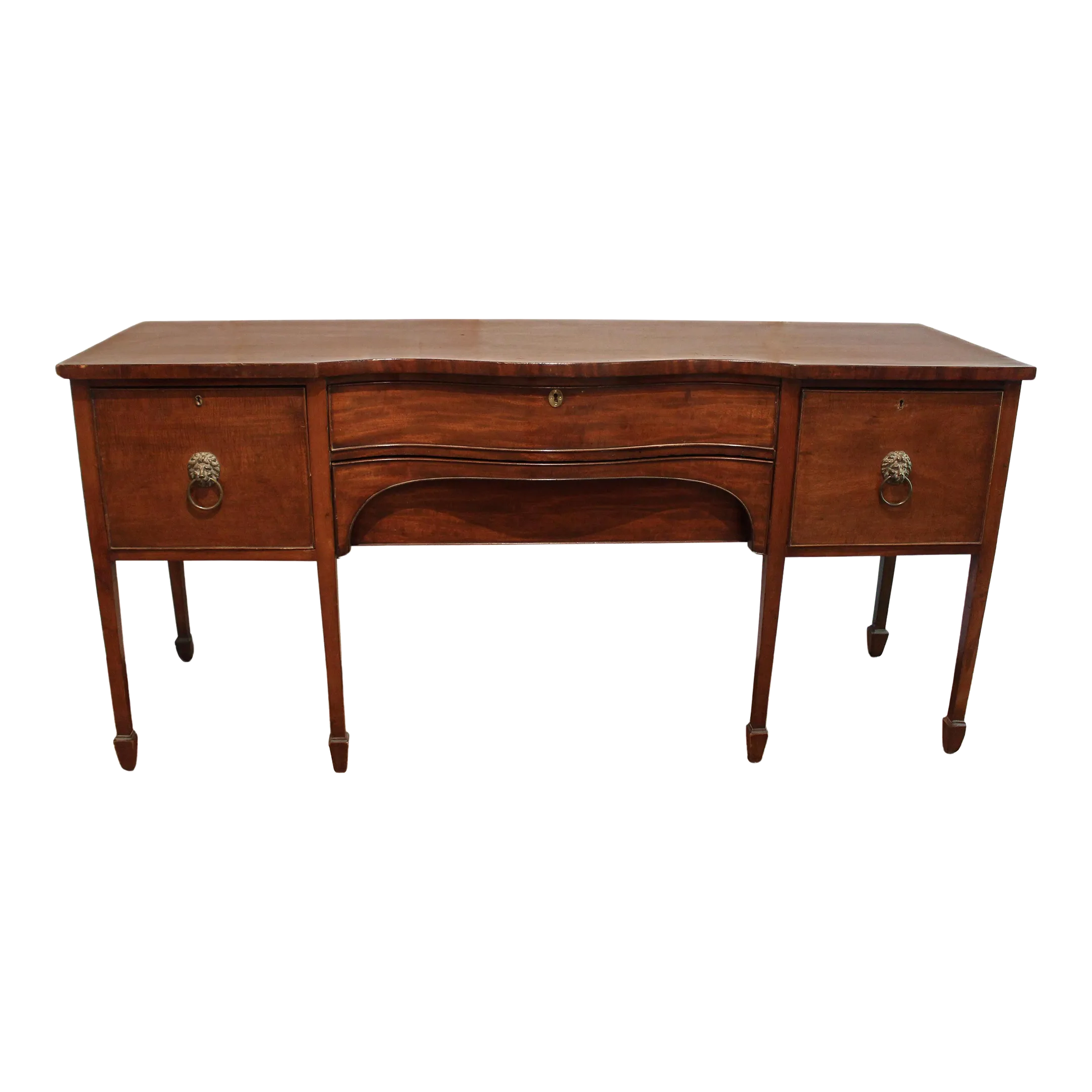 Early 19th Century George III English Serpentine Form Sideboard | Chairish