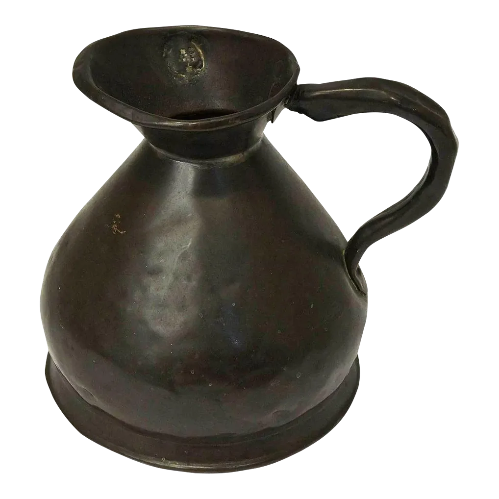 Small English Georgian Farrow and Jackson Copper Half Gallon Ale Jug ...