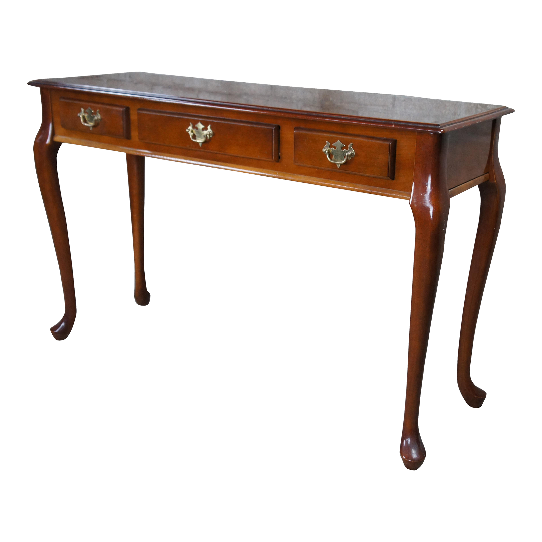 Mid 20th Century Vintage Queen Anne Cherry Rectangular Sideboard Buffet ...