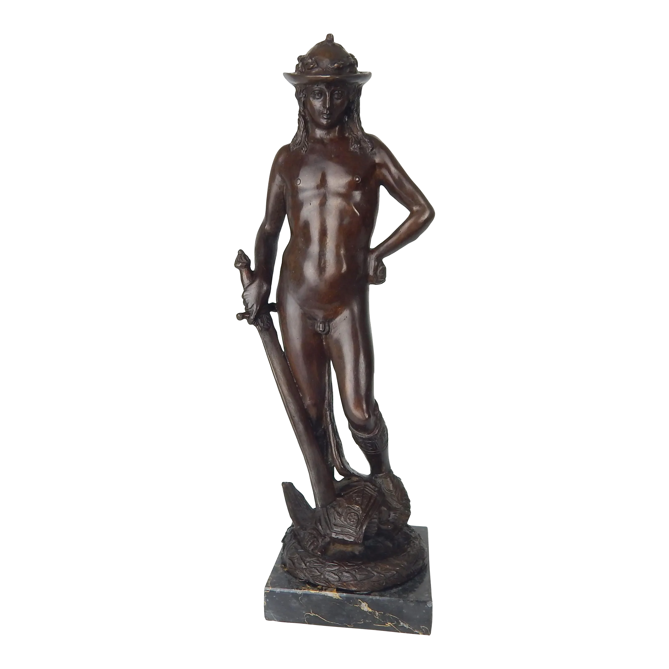 Late 19th Century Grand Tour Bronze Sculpture, Donatello's David on ...