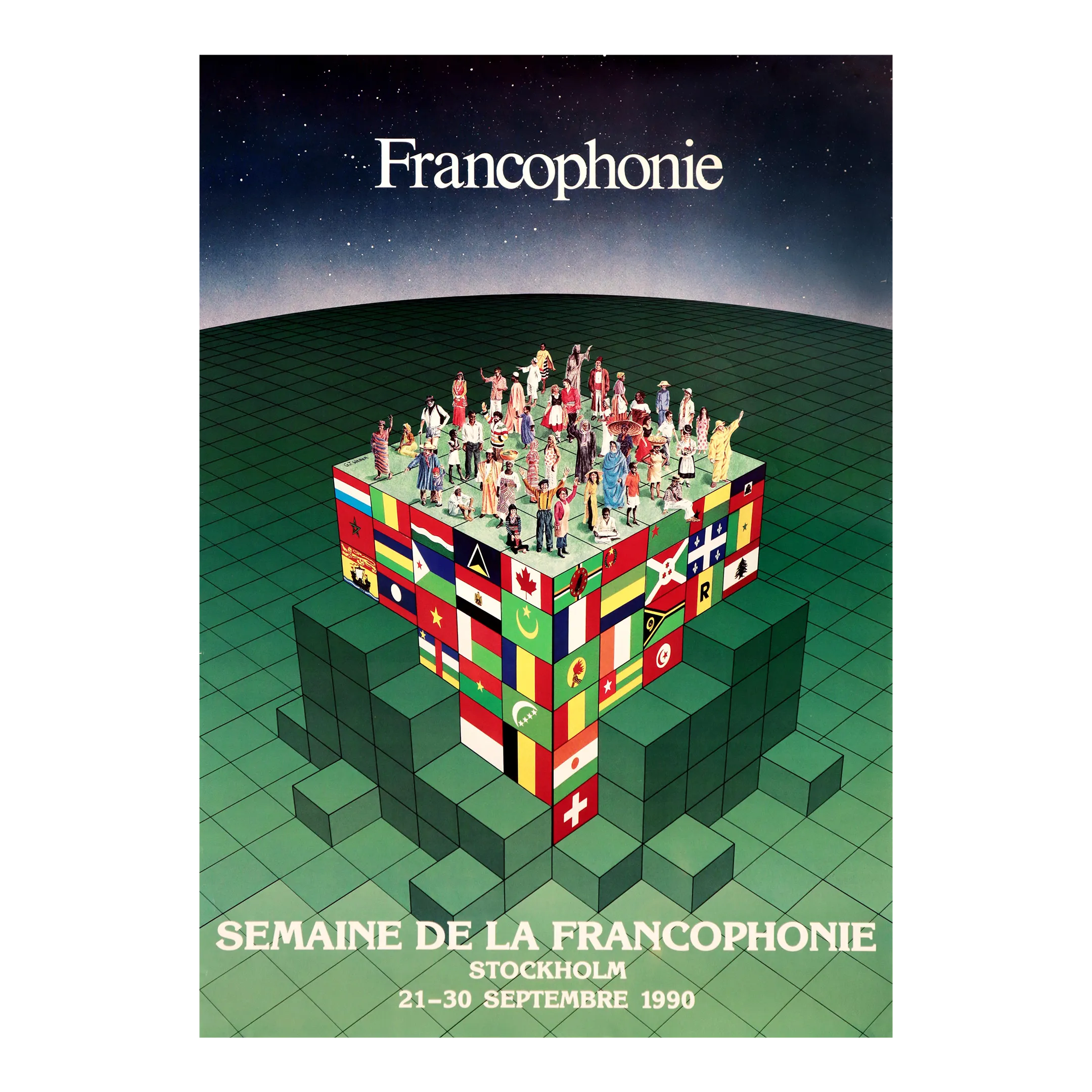 1990 Swedish Poster - Francophonie: Semaine De La Francophonie ...