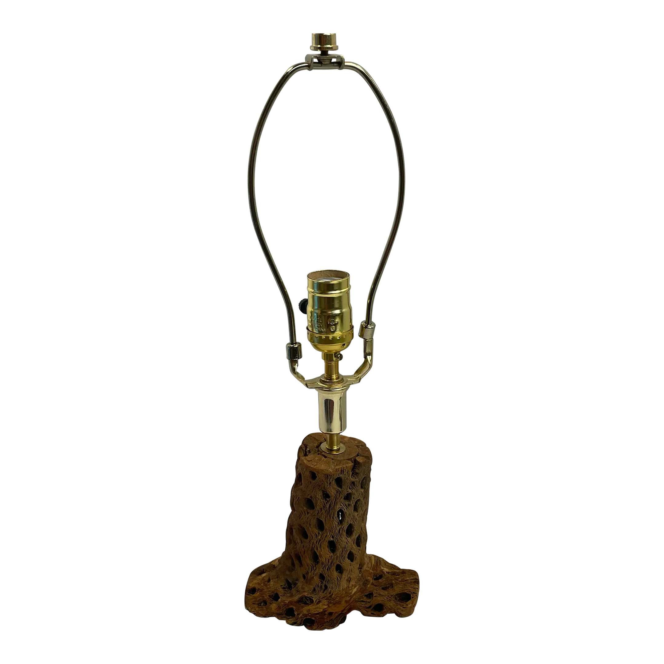 Vintage Cholla Cactus Wood Table Lamp | Chairish