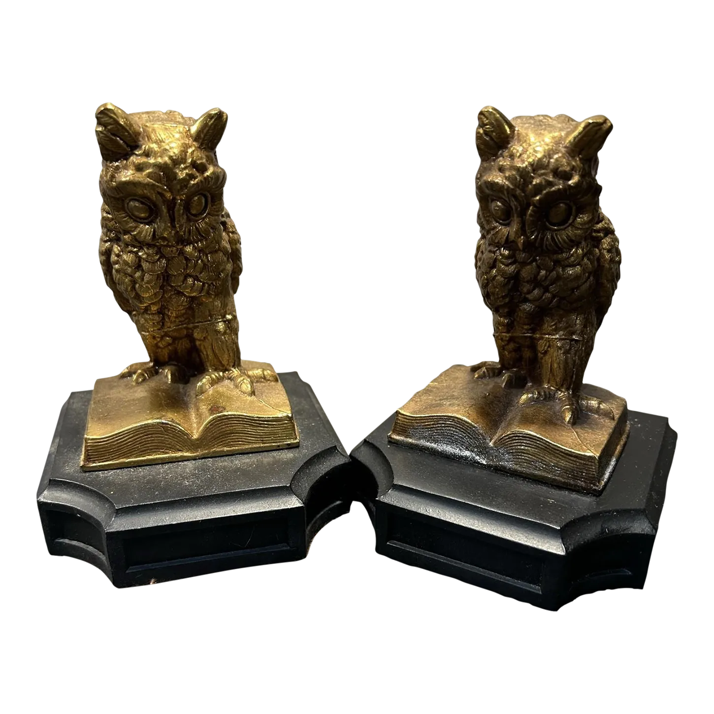 1970s Vintage Owl Bookends - Pair | Chairish