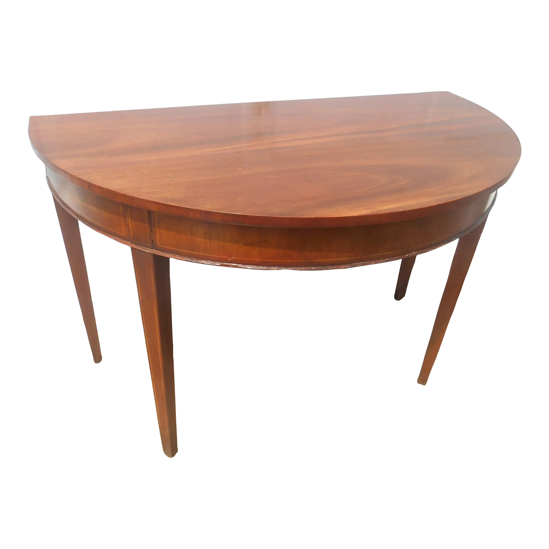 Vintage Baker Furniture Demi-Lune Console / Foyer Table | Chairish