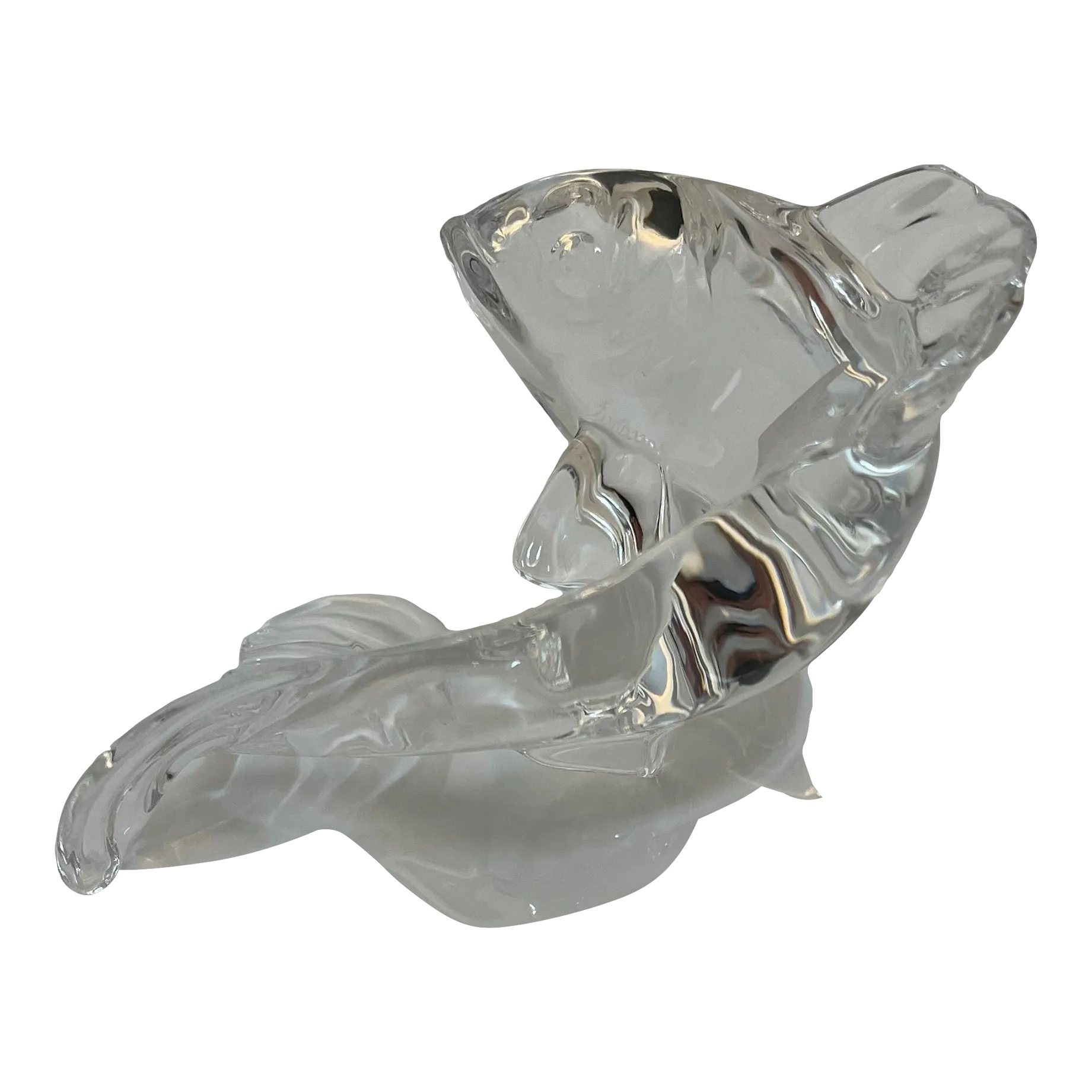 Vintage Baccarat Crystal Fish Figurine | Chairish