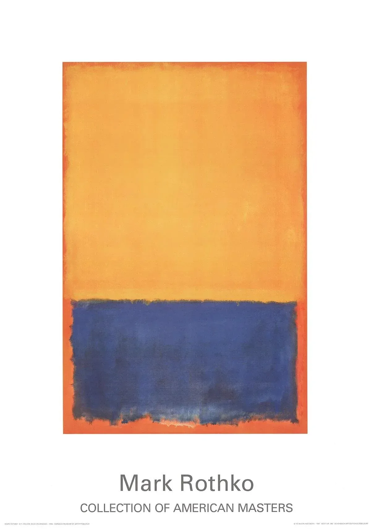 1955 Mark Rothko Yellow, Blue, Orange Lithograph | Chairish
