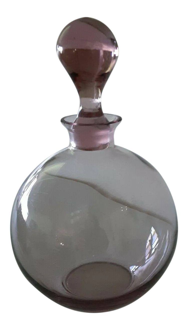 Early 21st Century Barware Purple Glass Decanter | Chairish