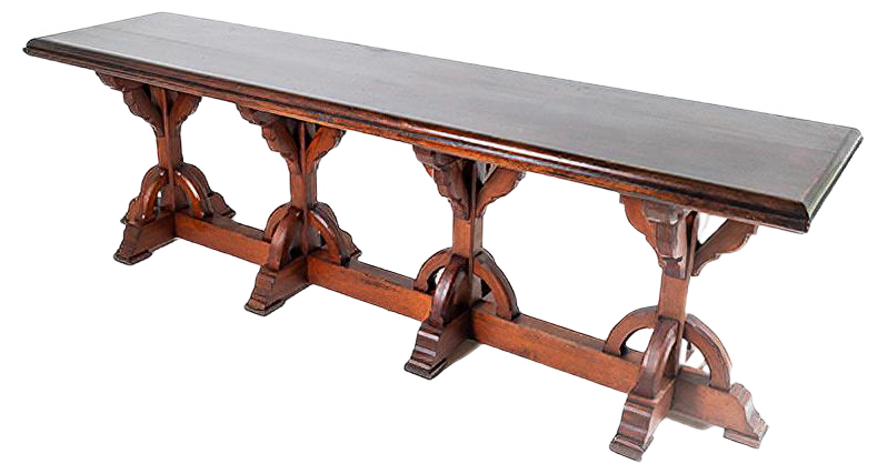 Large Victorian Gothic Revival Ecclesiastical Aesthetic Centre Table ...