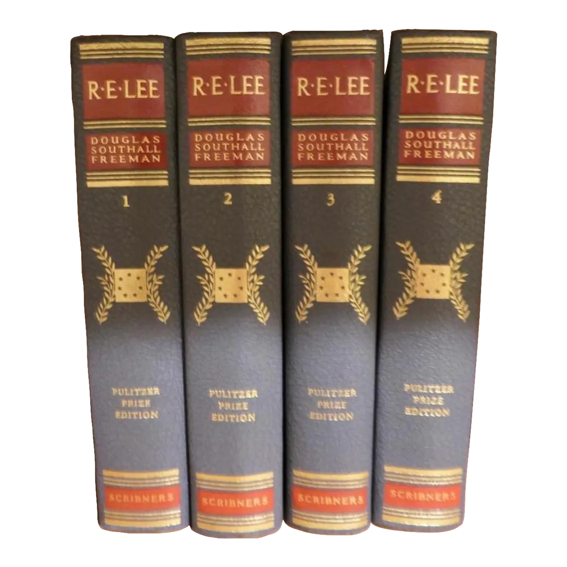 Set of 4R.E.Lee by Douglas Southall Freeman Pulitzer Prize Edition Books Scribners New York ...