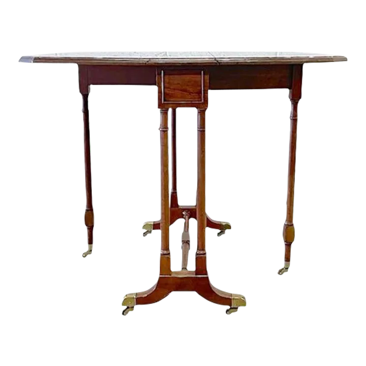 Vintage Baker Folding Gate Leg Table | Chairish