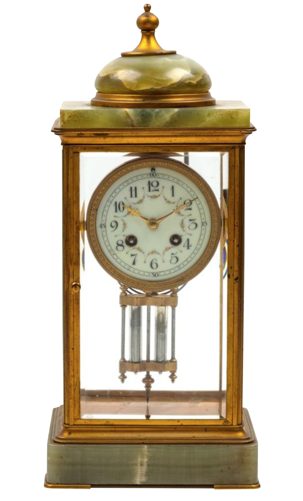 19th C. French Onyx Clock | Chairish