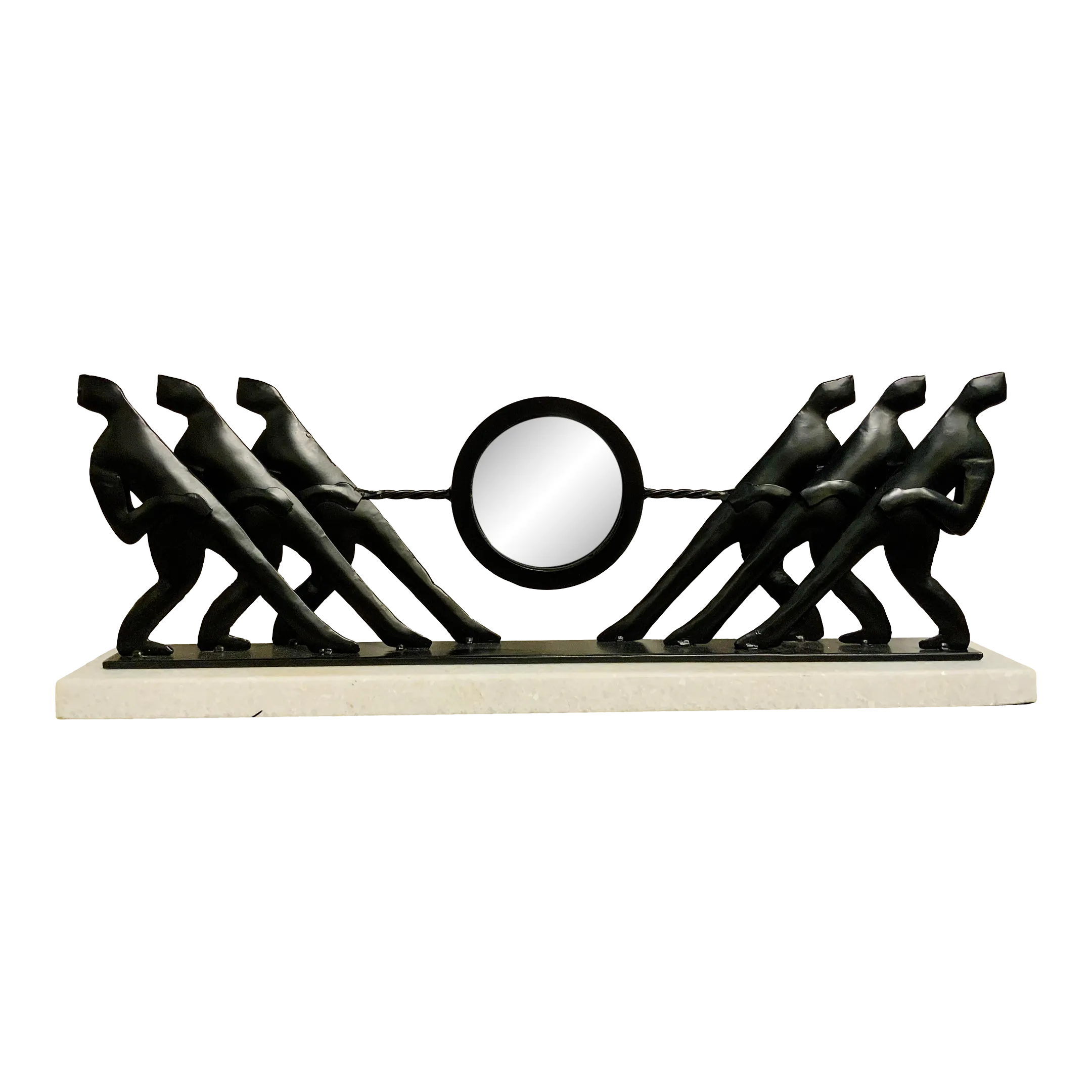 Modern Tug of War Mirror Sculpture | Chairish
