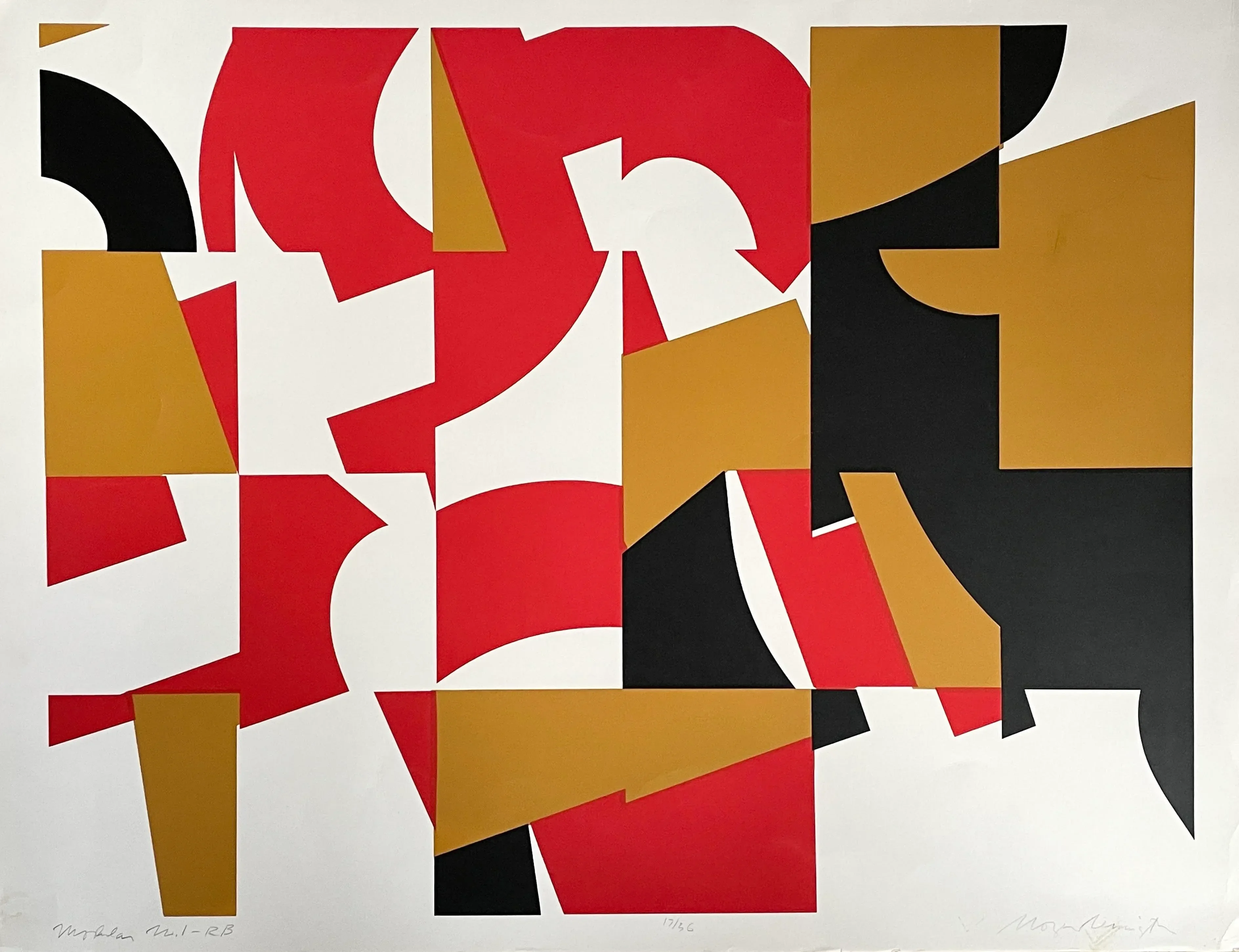 1965 R. Roger Remington - “Modular No. 1” (Rb) Modernist Screenprint ...