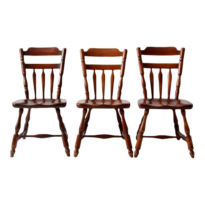 Mid Century Cushman Colonial Dining Chairs Set 3 | Chairish