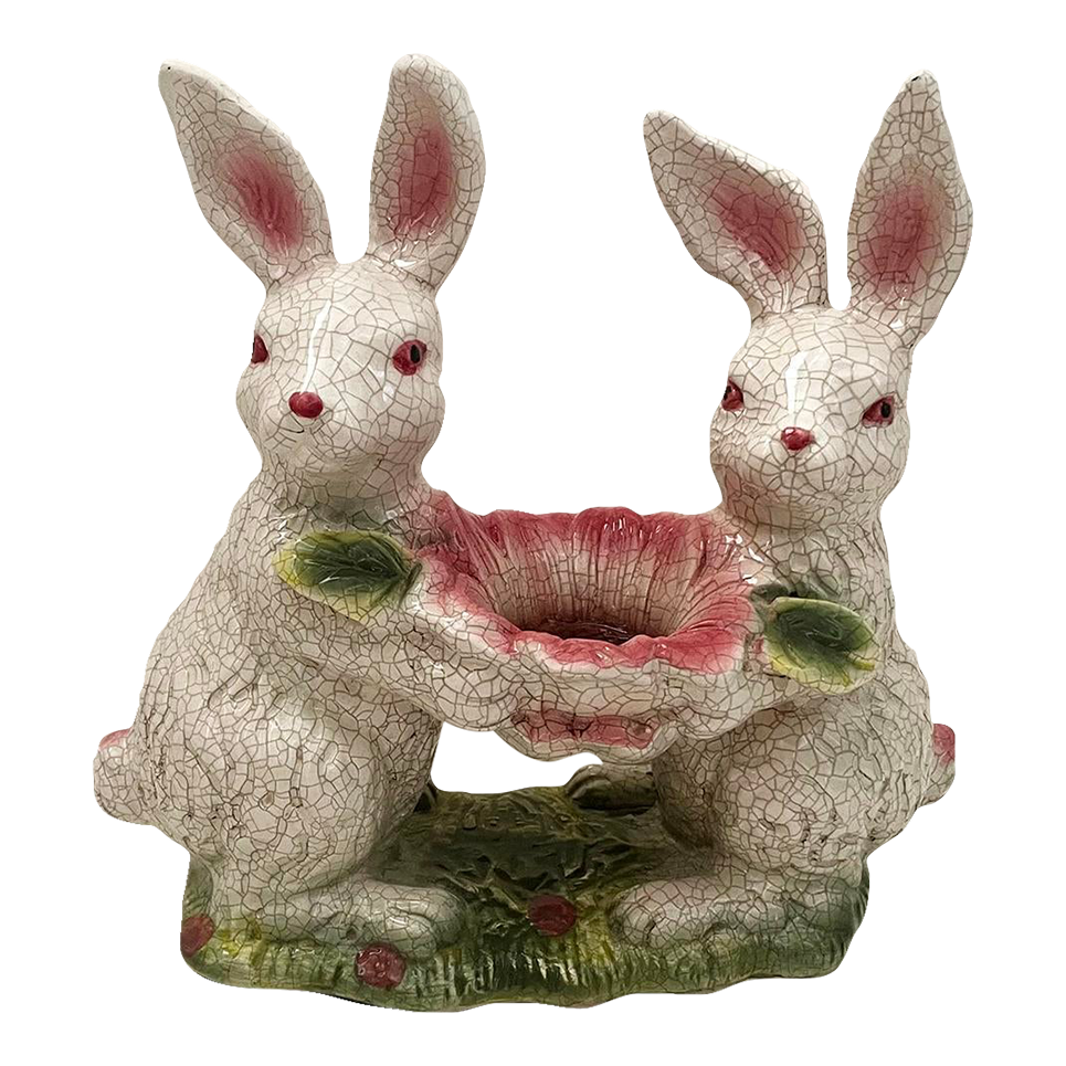 1960s Ceramic Rabbit Statue | Chairish