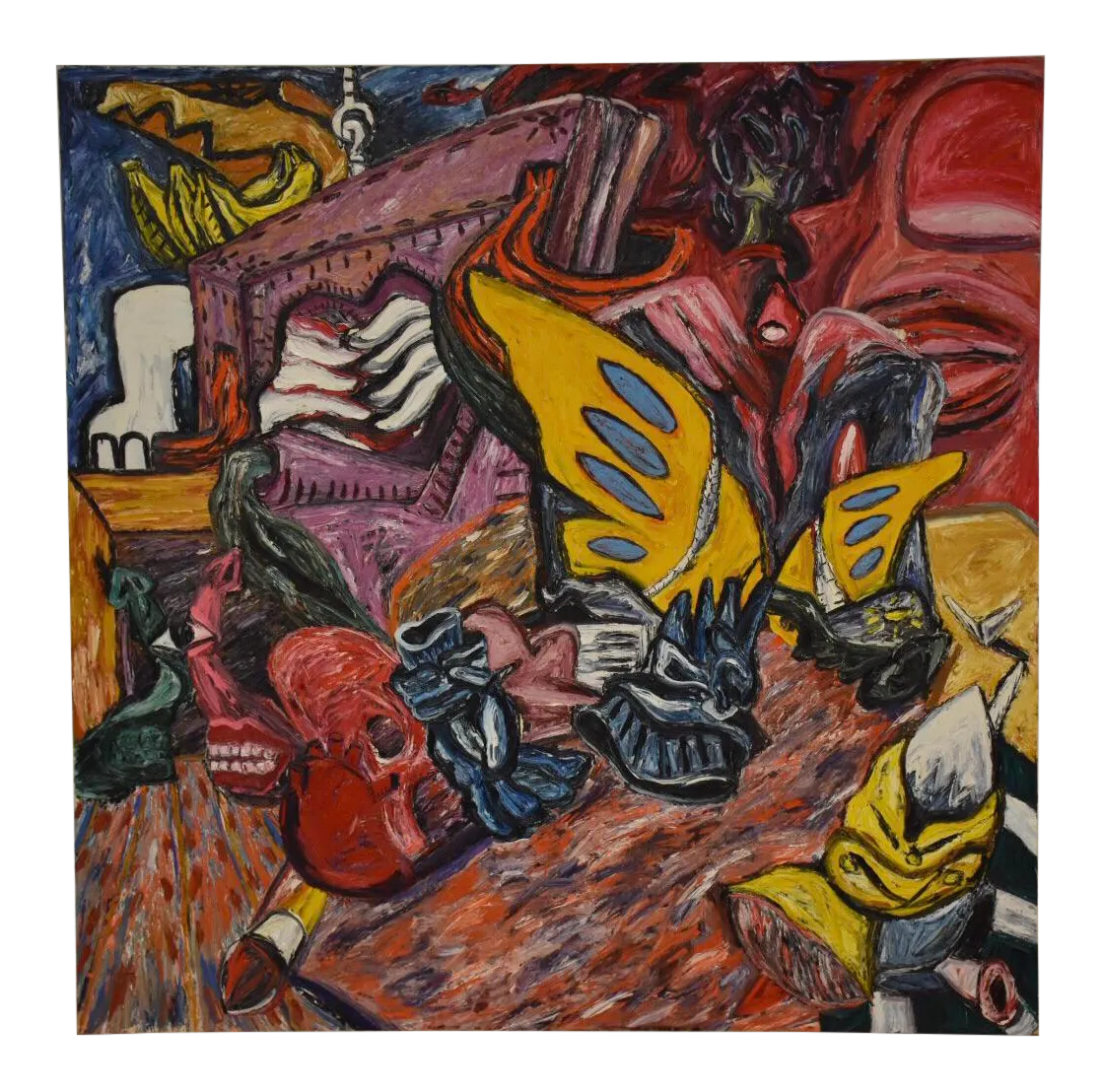 Large 6’ Original Abstract Impressionist Painting | Chairish