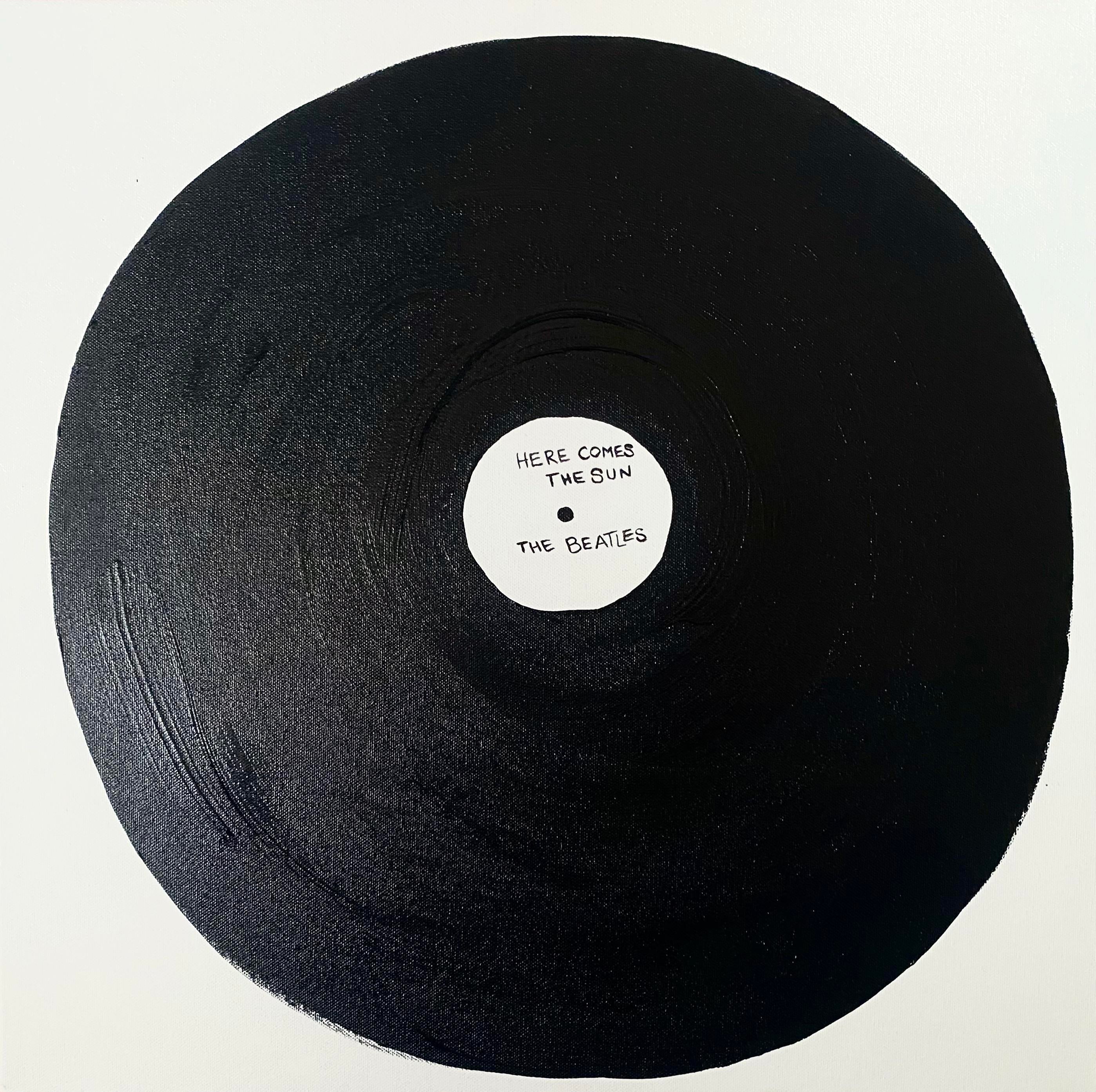 Abstract Vinyl Record Painting, Here Comes the Sun by the Beatles ...