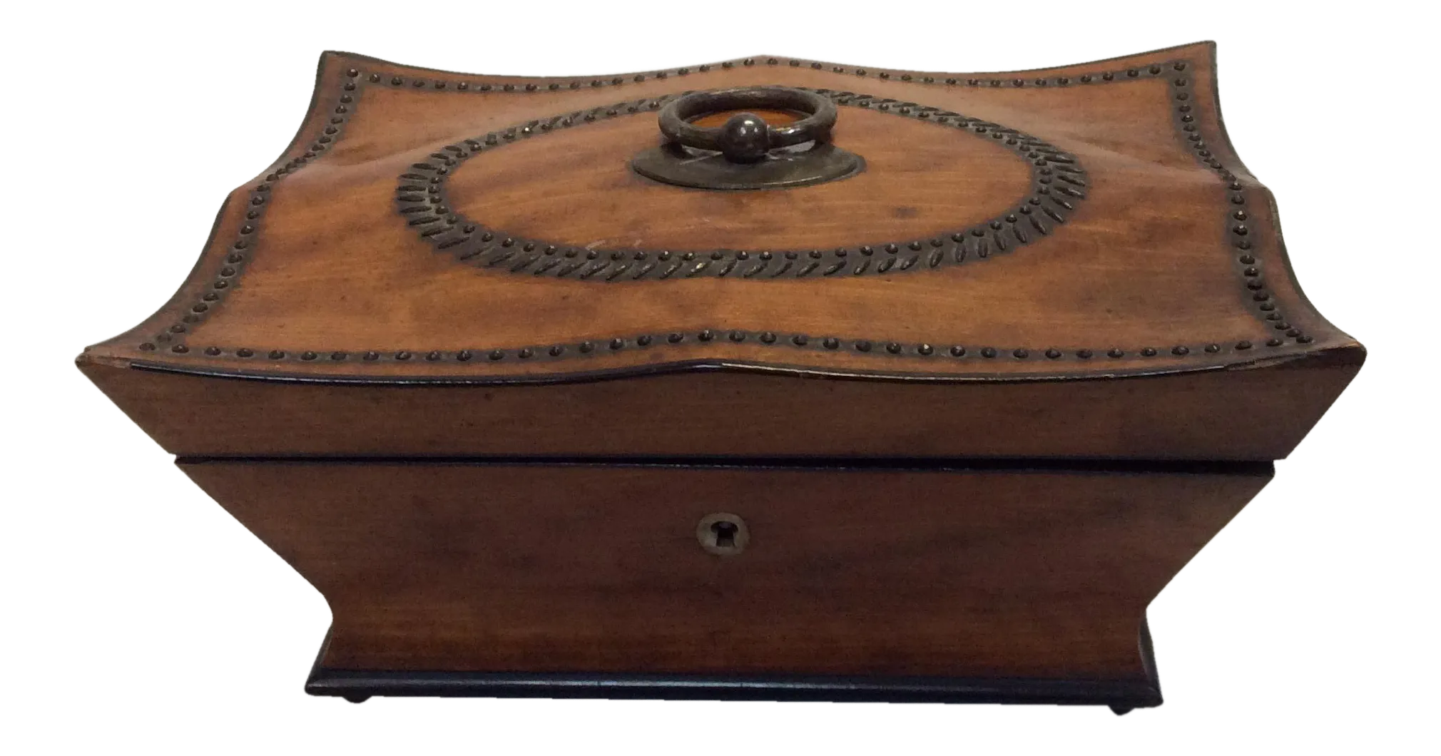 Antique Box With Tack Work Decorations | Chairish