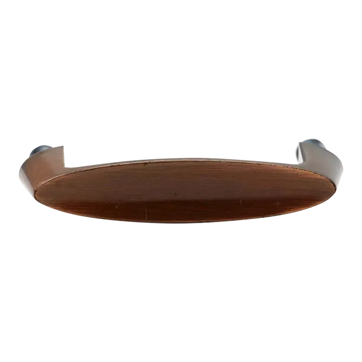 Late 20th Century Brushed Dark Brass Bridge Drawer Pull | Chairish