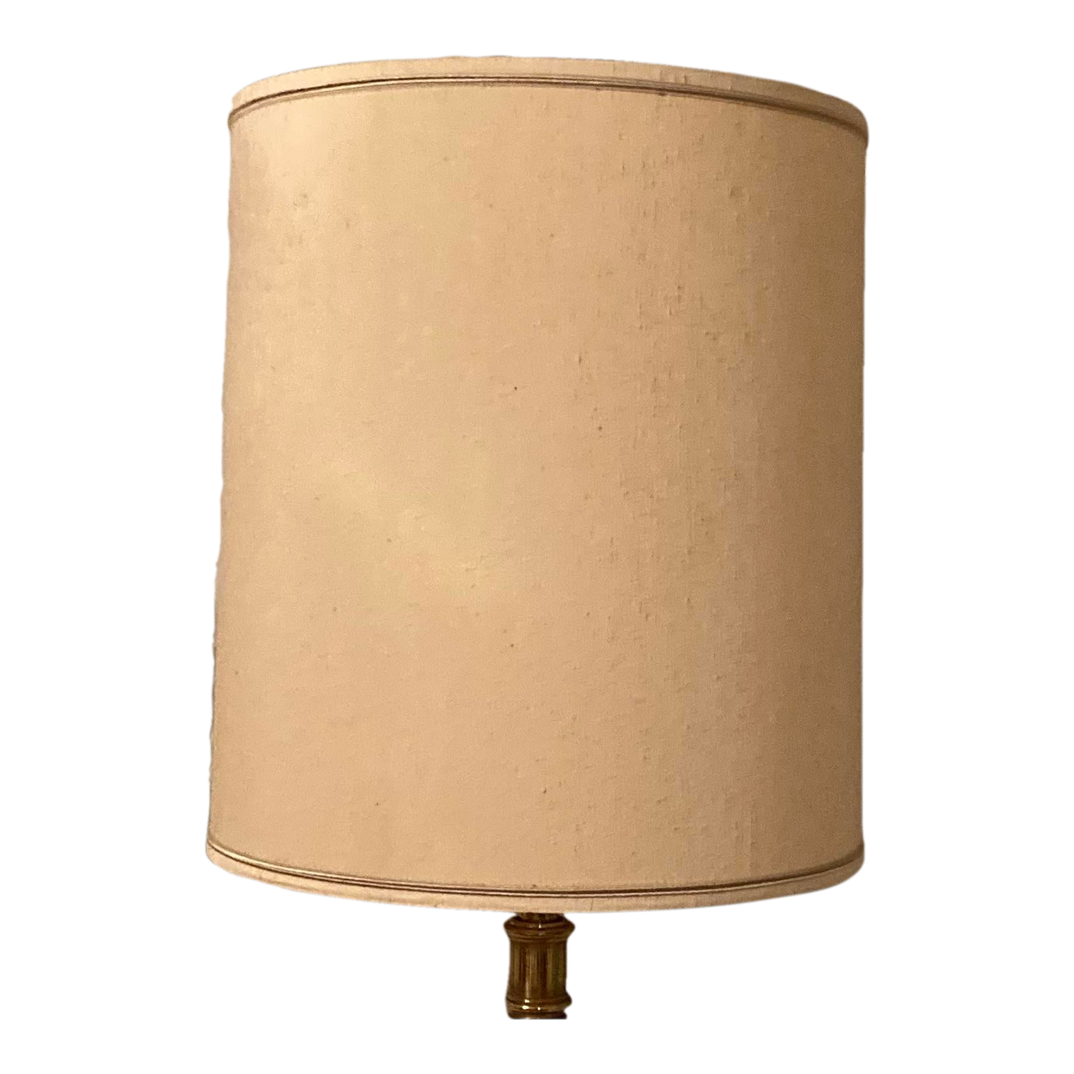 Late 20th Century Vintage Stiffel Drum Shape Lamp Shade, Nubby Linen ...