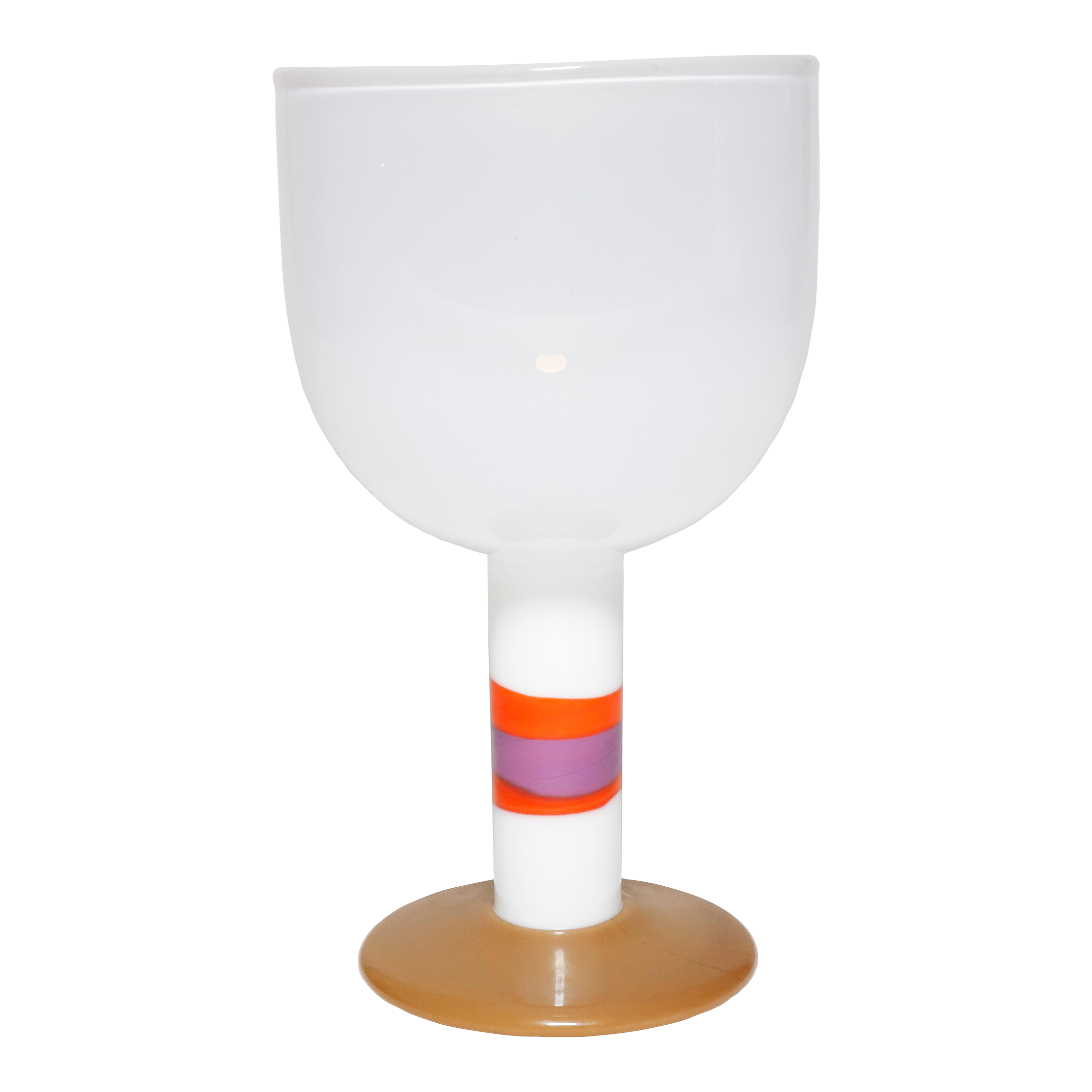 Gunnar Cyren White "Pop" Goblet for Orrefors Circa 1968 | Chairish