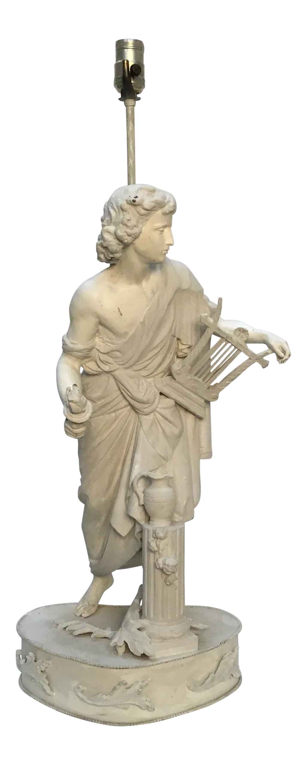 Vintage Classical Figure Sculptural Table Lamp | Chairish