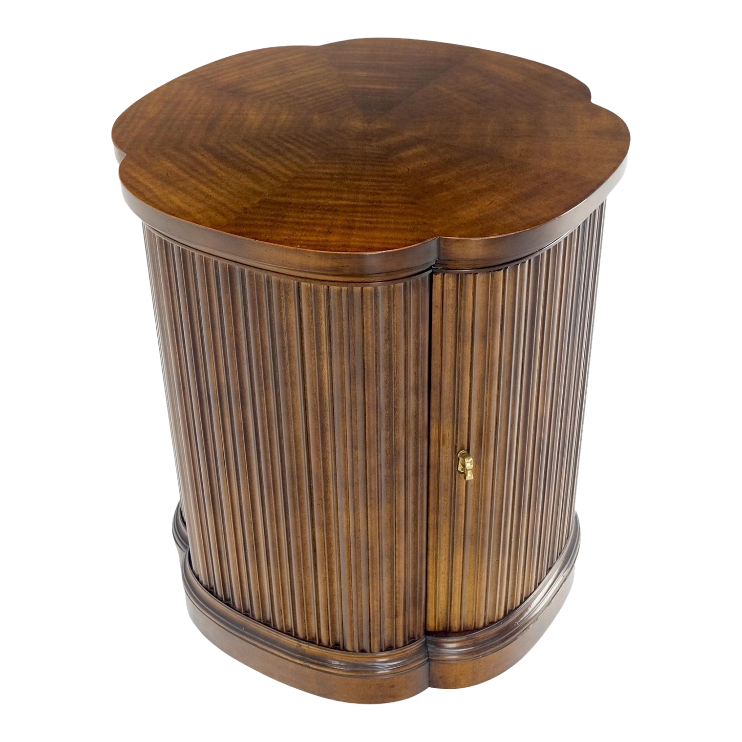 Clover Shape Stand Pedestal End Table One Drawers Storage Compartment ...