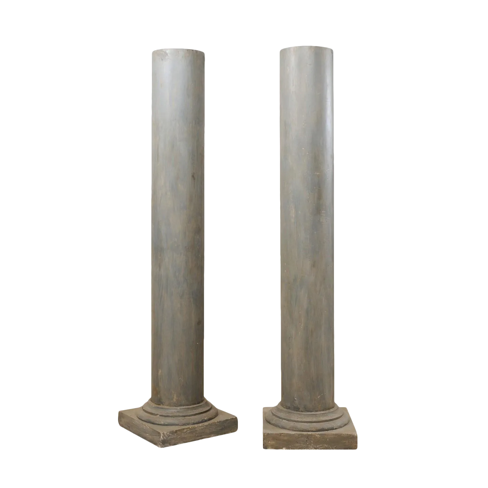 French Vintage Doric Style Painted Plaster Columns-A Pair | Chairish